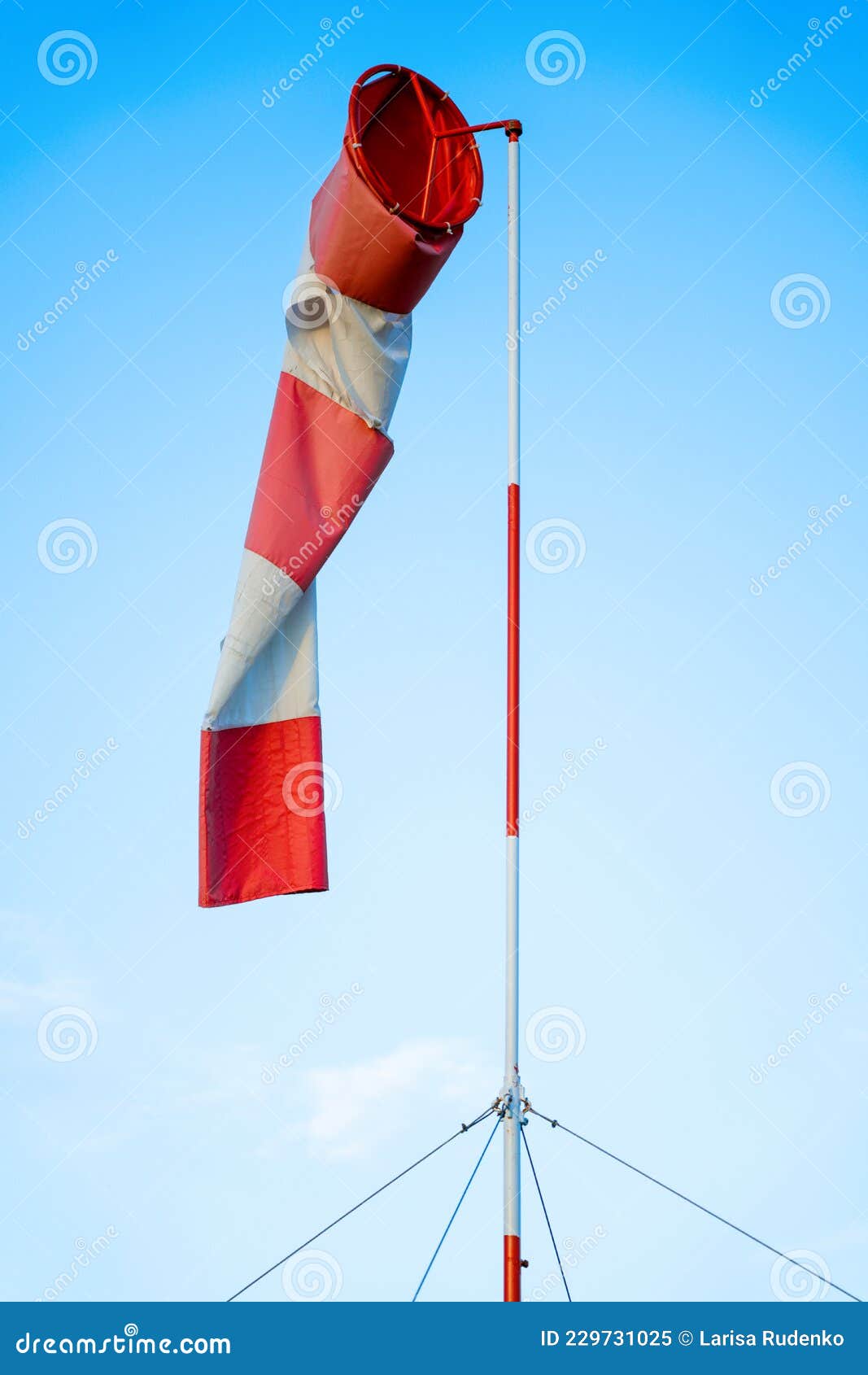 Cone Wind Indicator And Stop Sign And Parking Are Prohibited On The ...