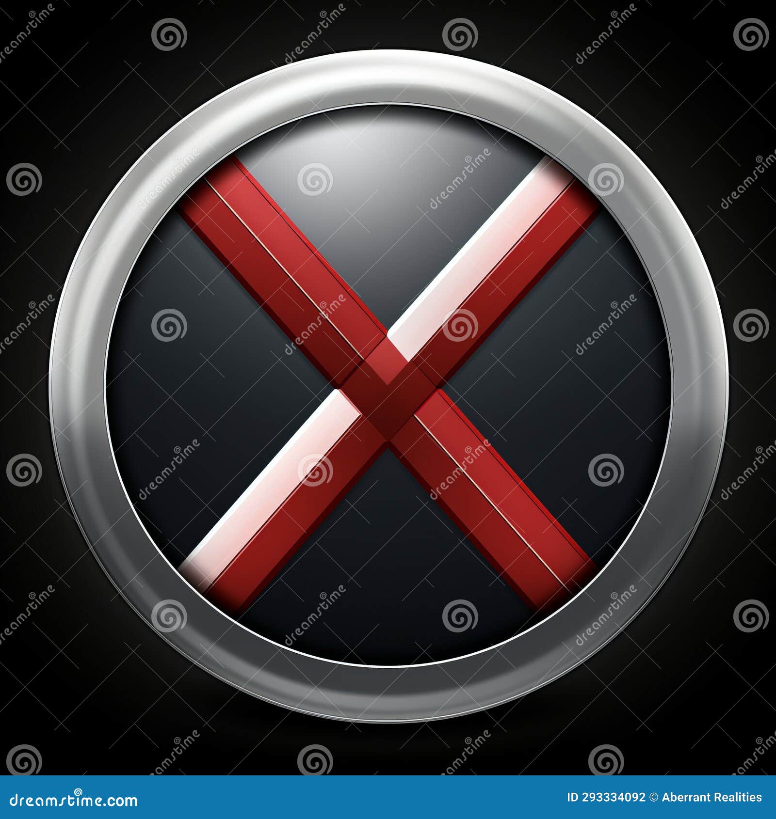 A Red and White Cross Icon on a Black Background Stock Illustration ...