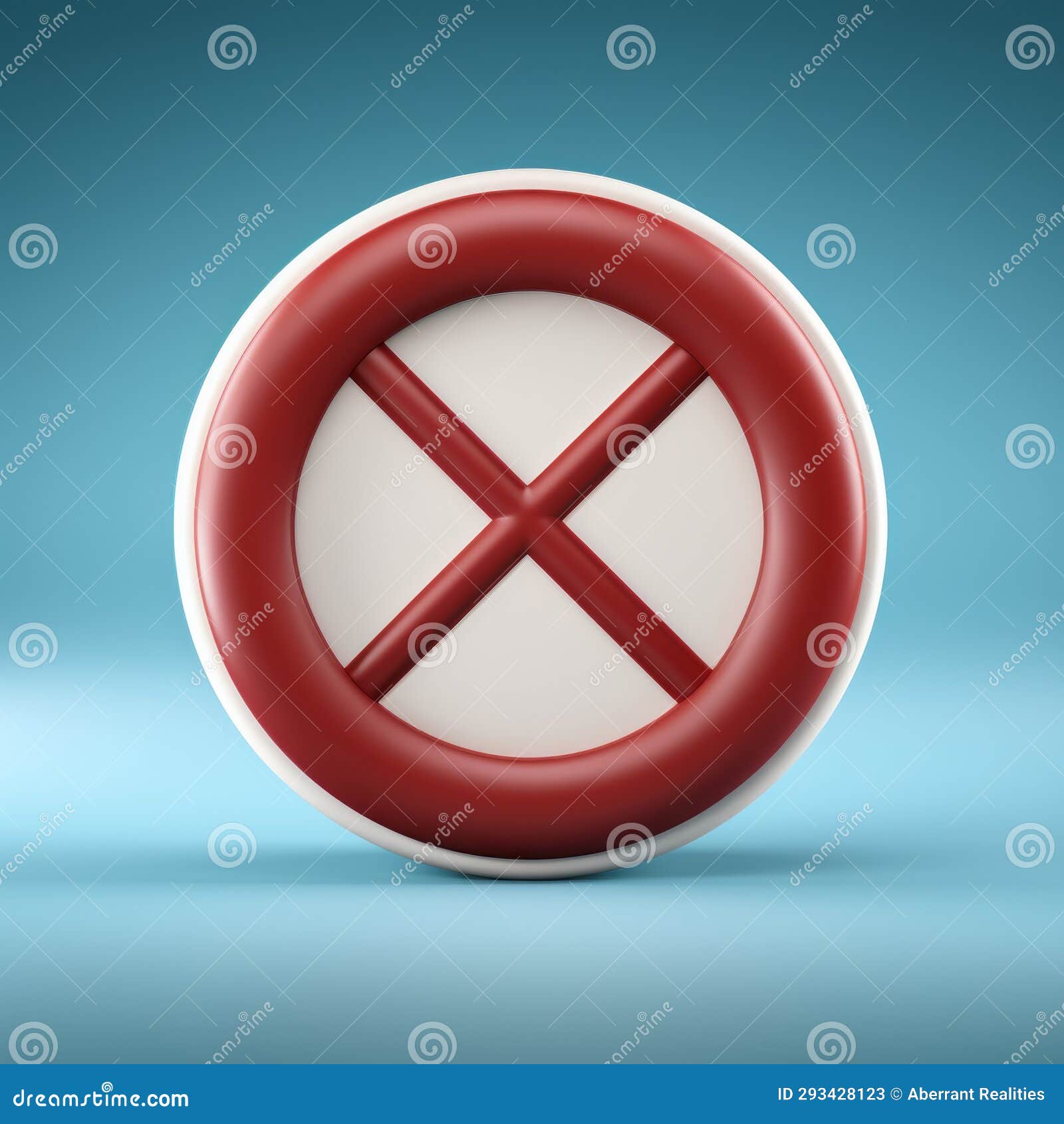 A Red and White Cross Symbol on a Blue Background Stock Illustration ...