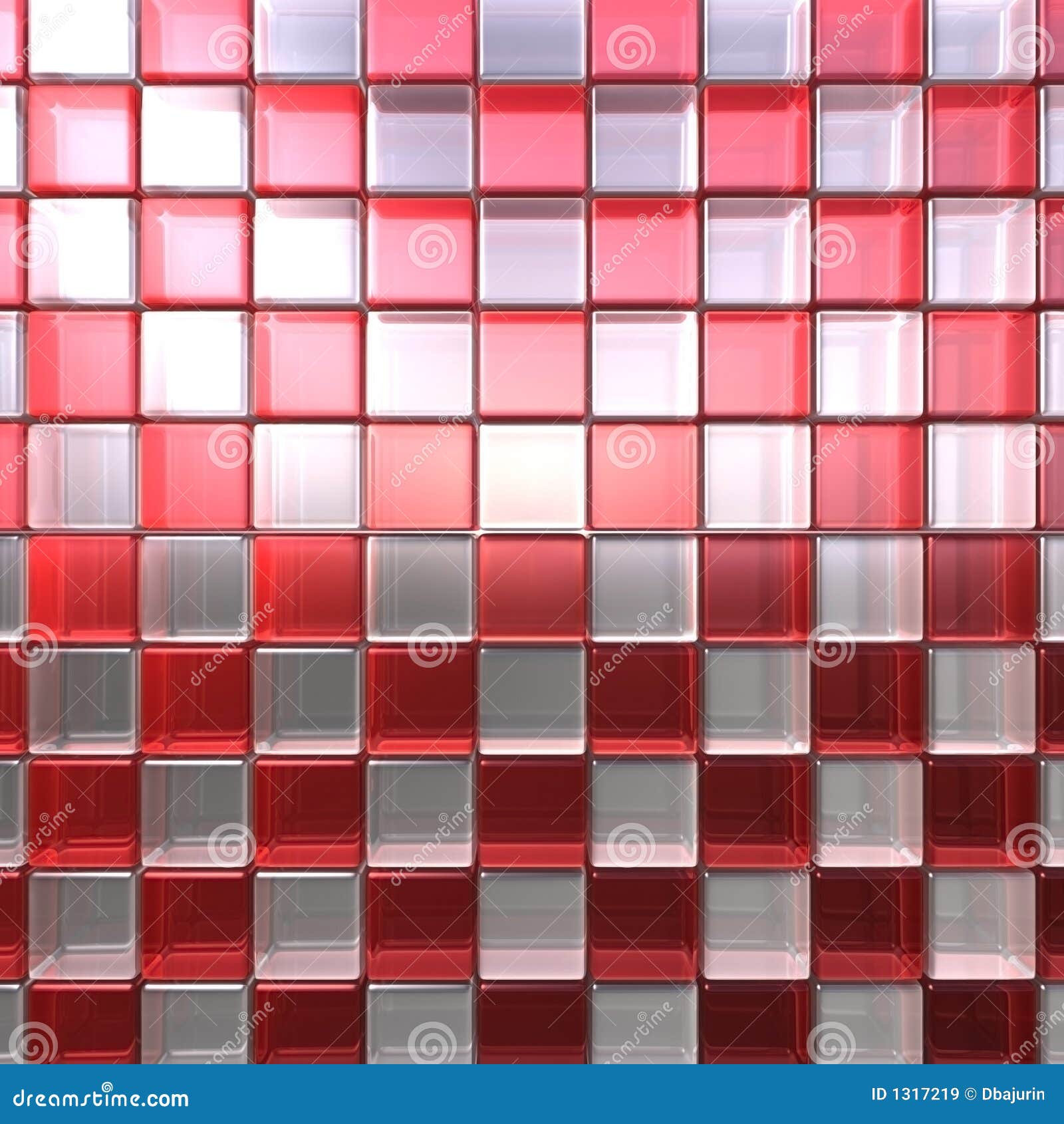 Red and white cubes stock illustration. Illustration of glass - 1317219