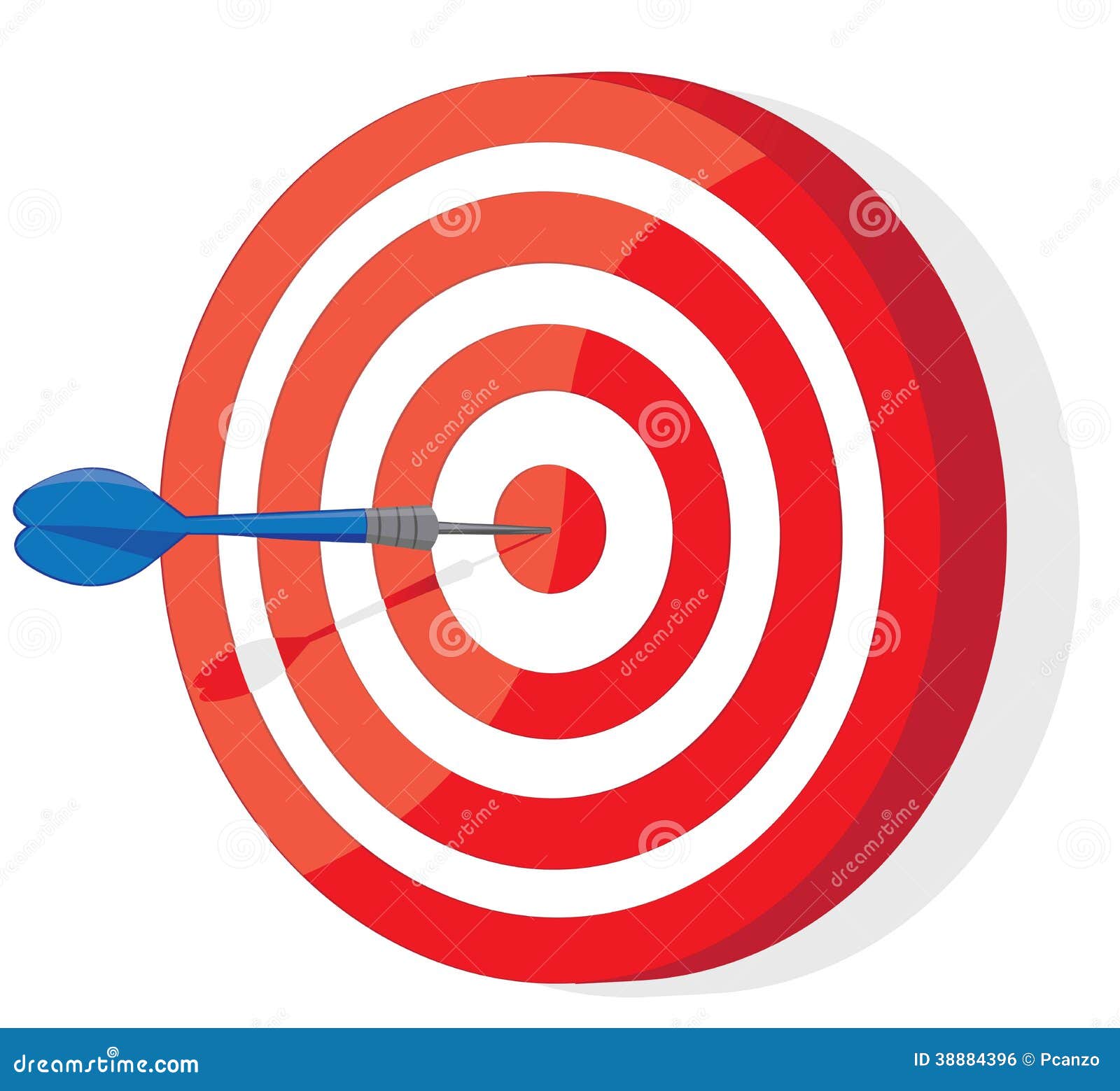 Red and White darts target stock vector. Illustration of ideas - 38884396