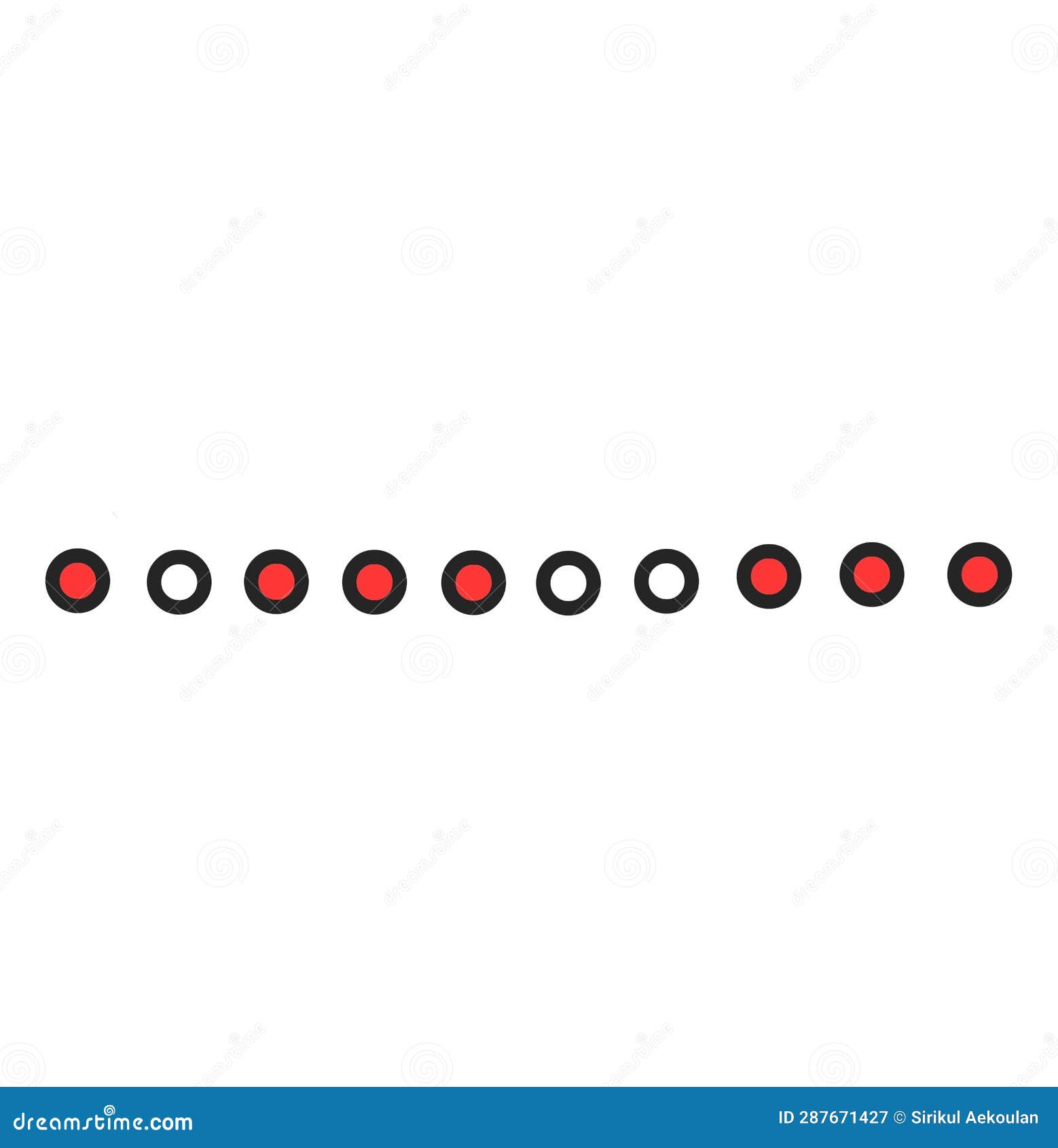 Red and White Dot Line Element Stock Illustration - Illustration of ...