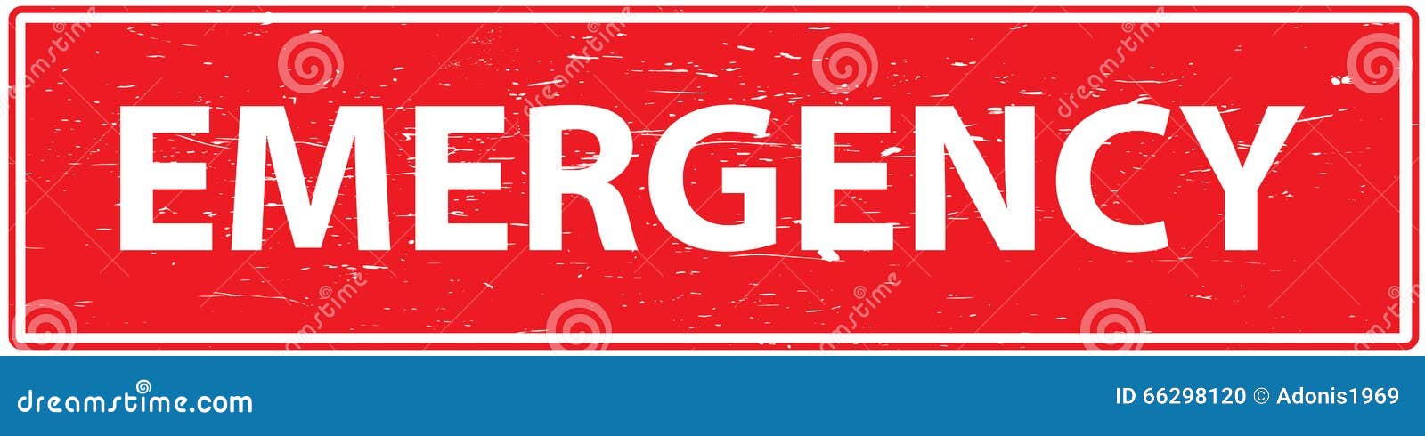 Red and White Emergency Sign Stock Vector - Illustration of paint ...