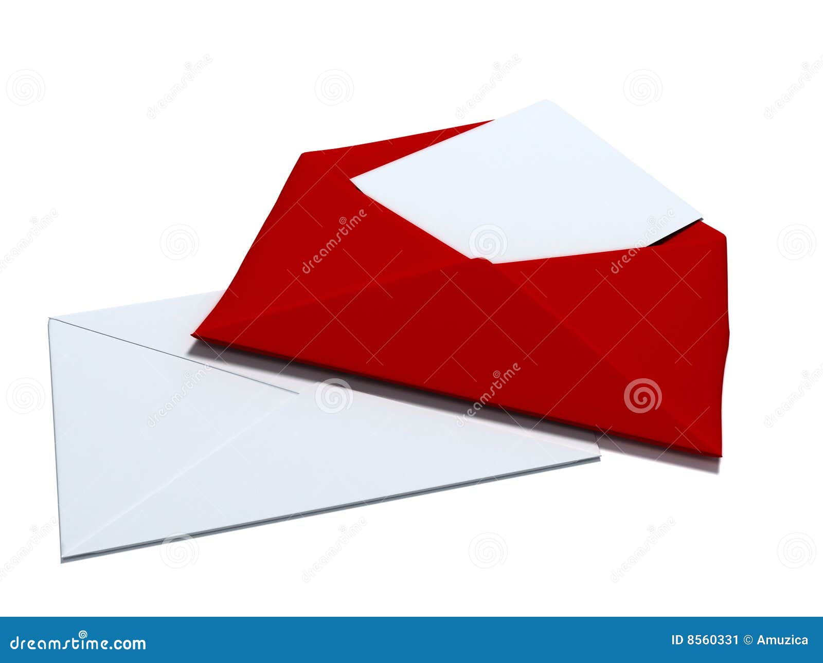 Red and white envelope stock illustration. Illustration of mail - 8560331