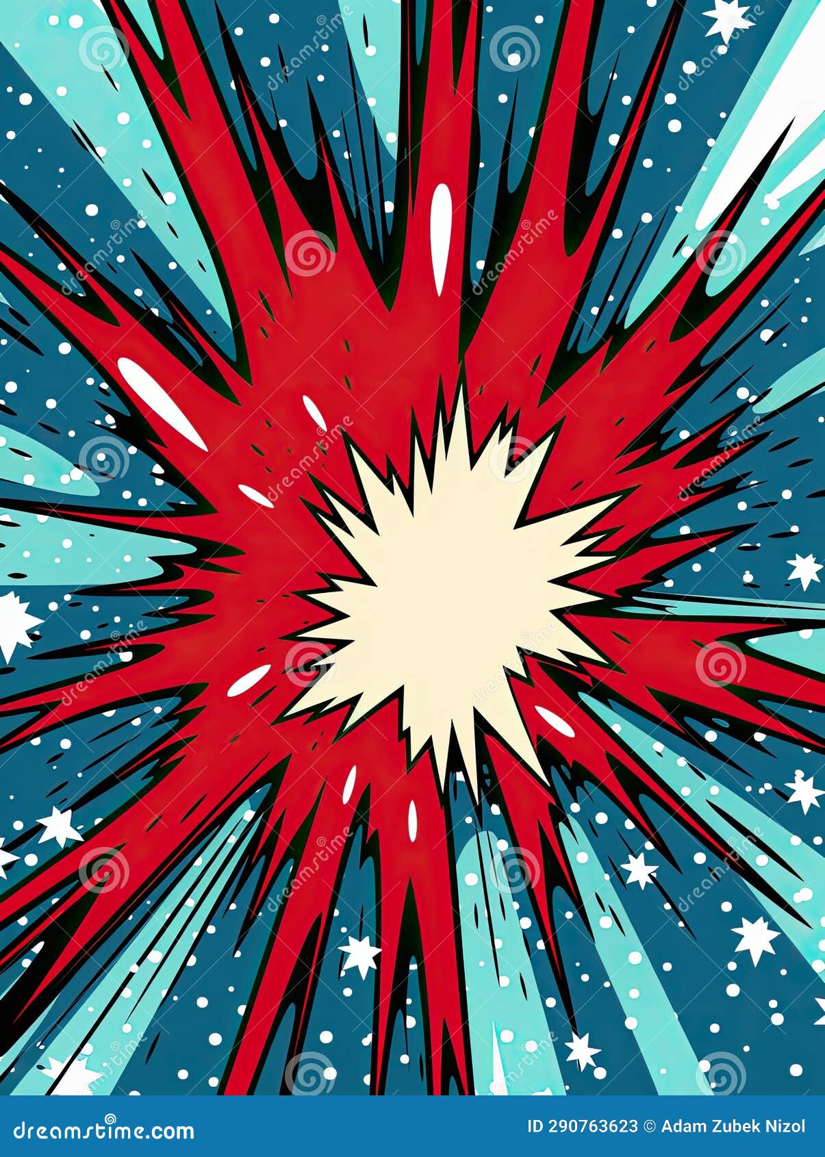 A red and white explosion stock illustration. Illustration of abstract ...