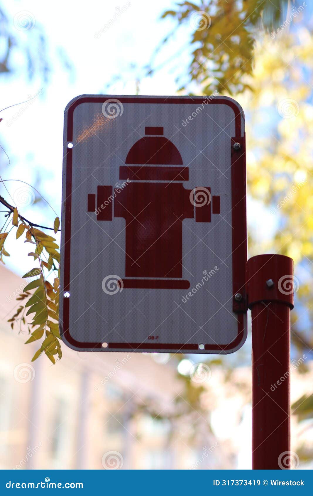 Red and White Fire Hydrant Symbol Sign Stock Image - Image of fire ...