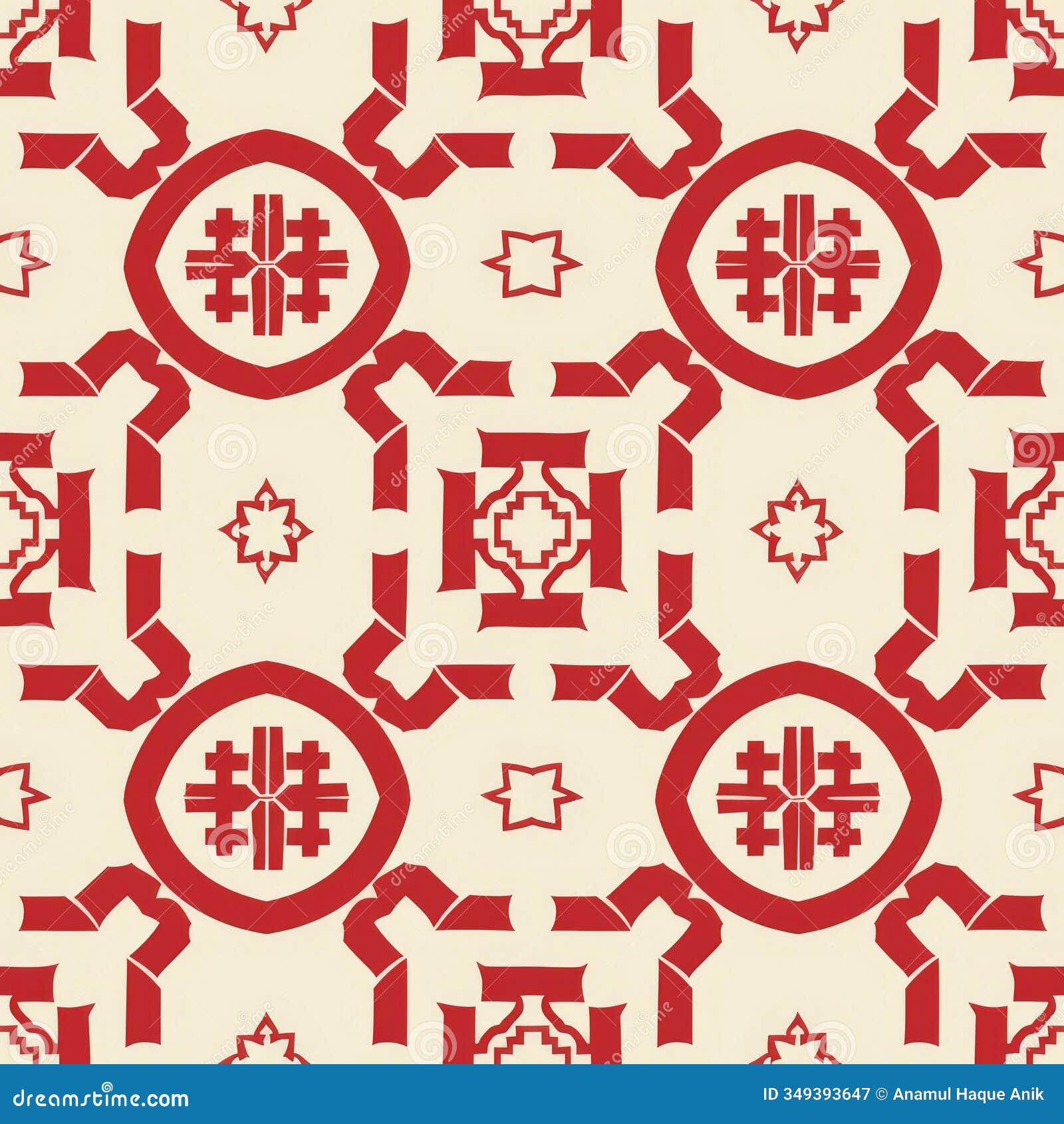 Red and White Geometric Pattern Stock Illustration - Illustration of ...