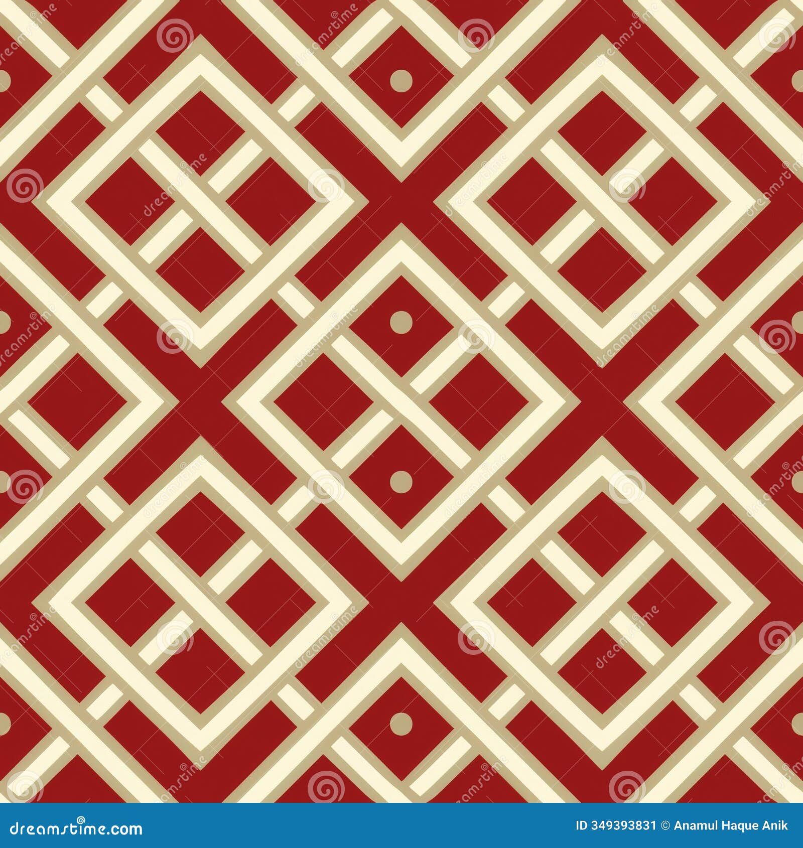 Red and White Geometric Pattern Stock Illustration - Illustration of ...