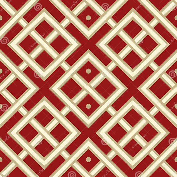 Red and White Geometric Pattern Stock Illustration - Illustration of ...