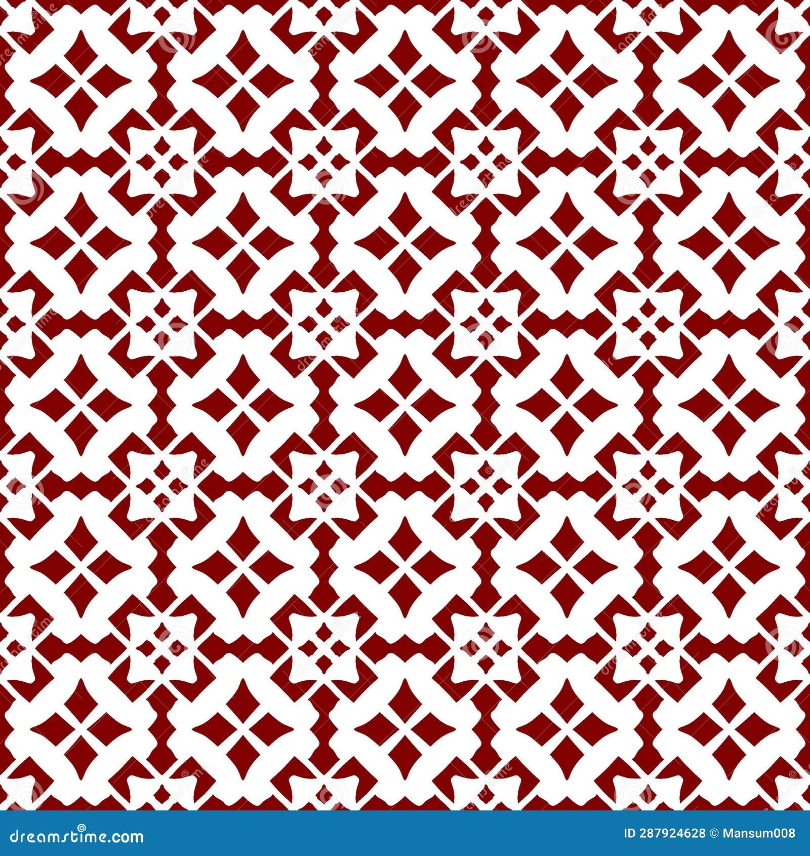 Red and White Geometric Pattern. Abstract Seamless Background Stock ...