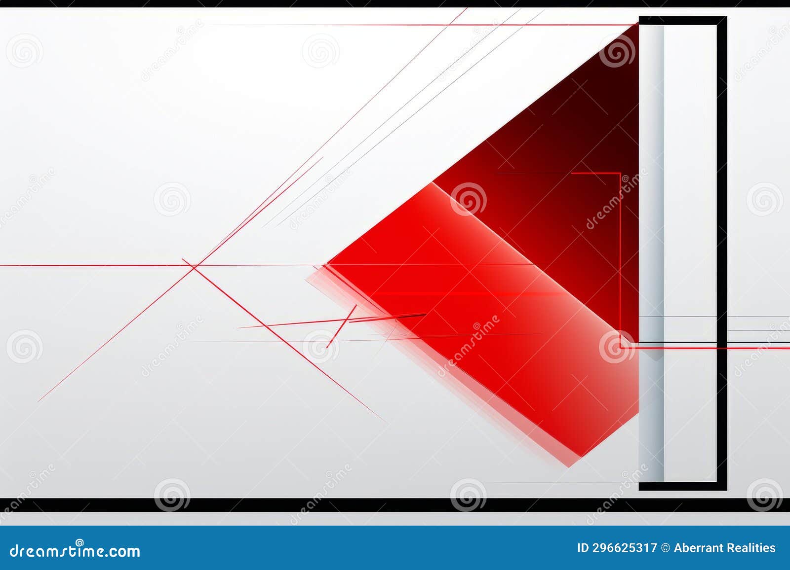 A Red and White Geometric Shape on a White Background Stock ...