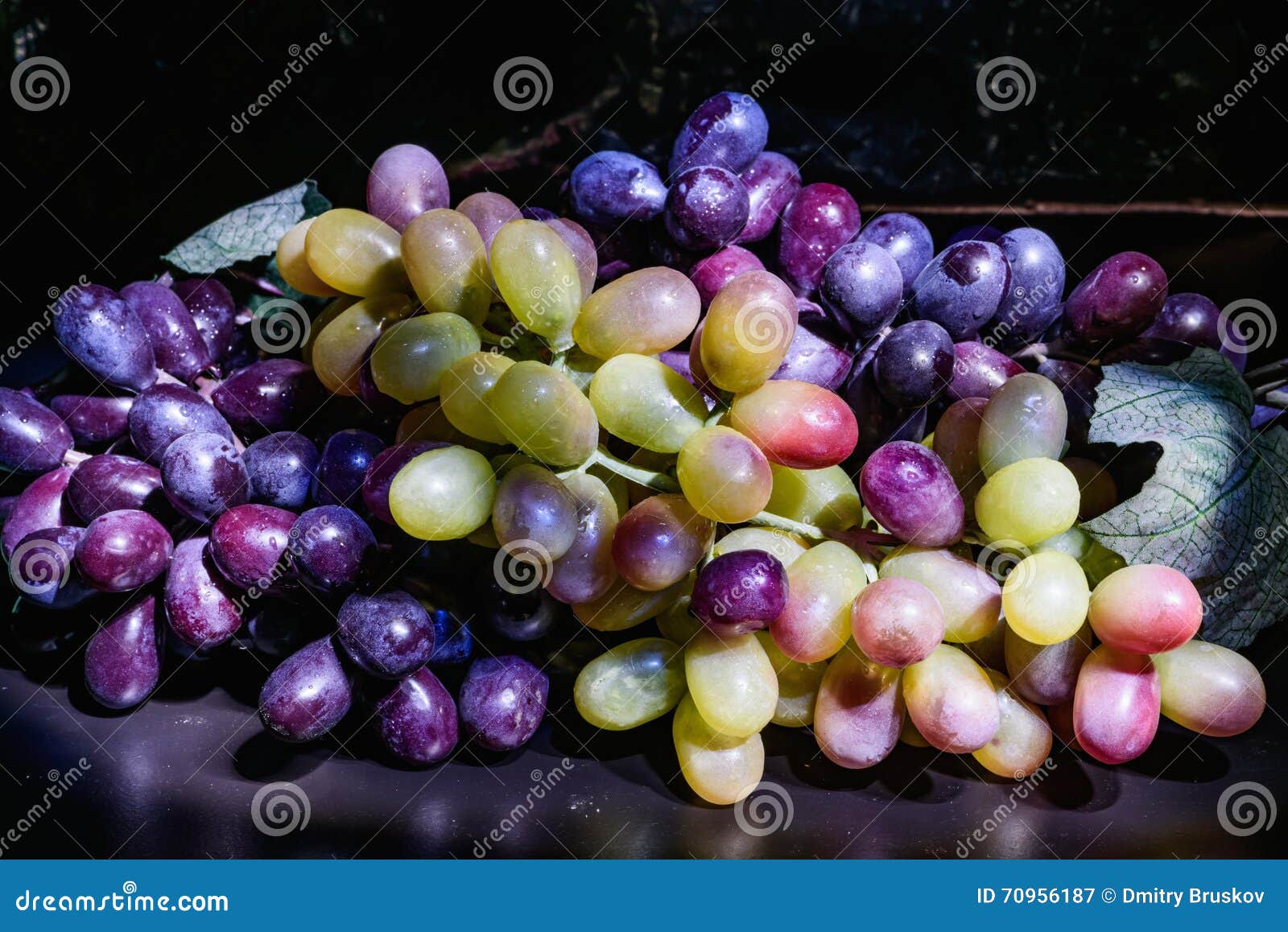 Red and White Grapes on the Table Stock Image - Image of organic ...