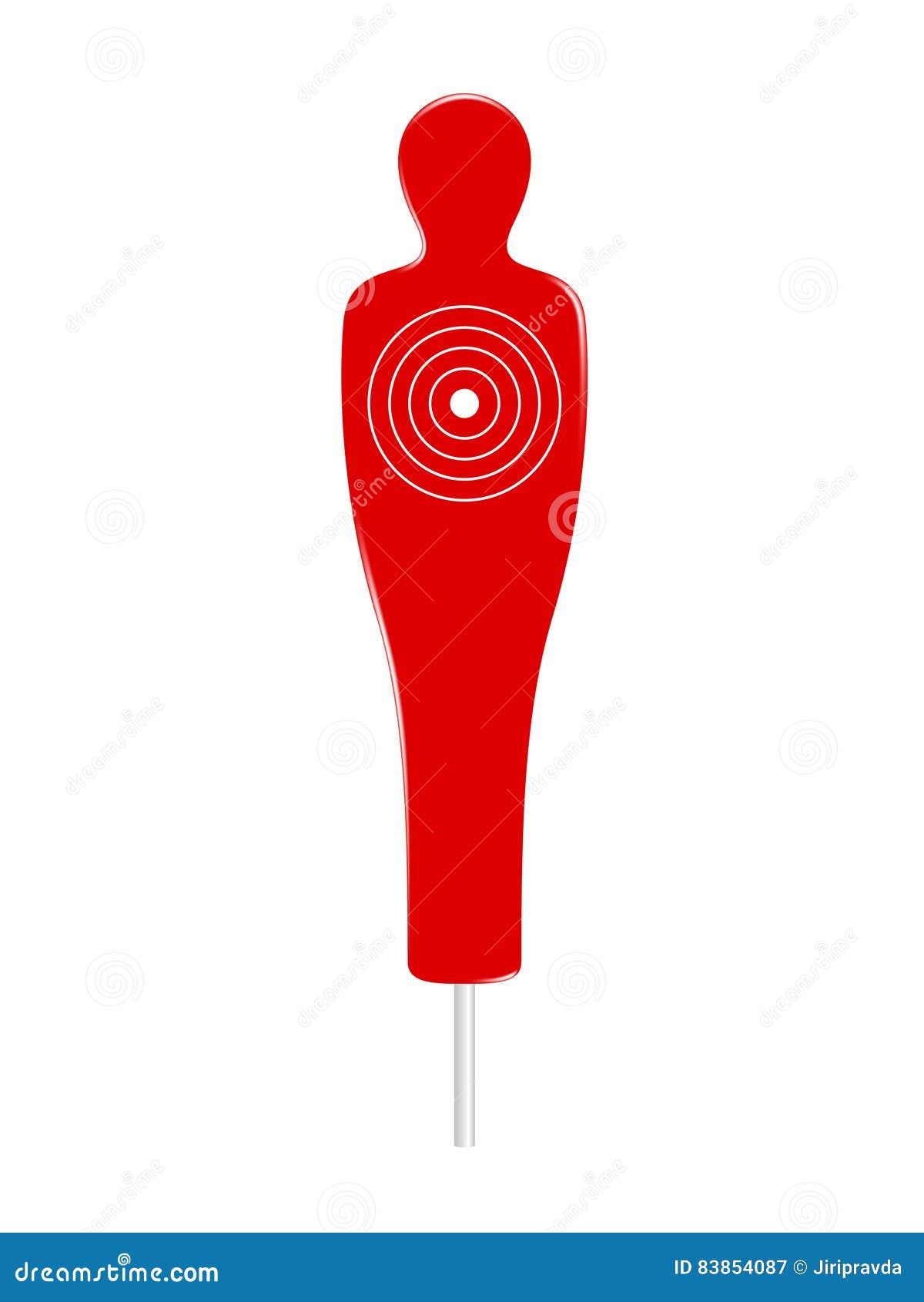 Human Gun Target On White Background. Silhouette Of A Man. Vector ...