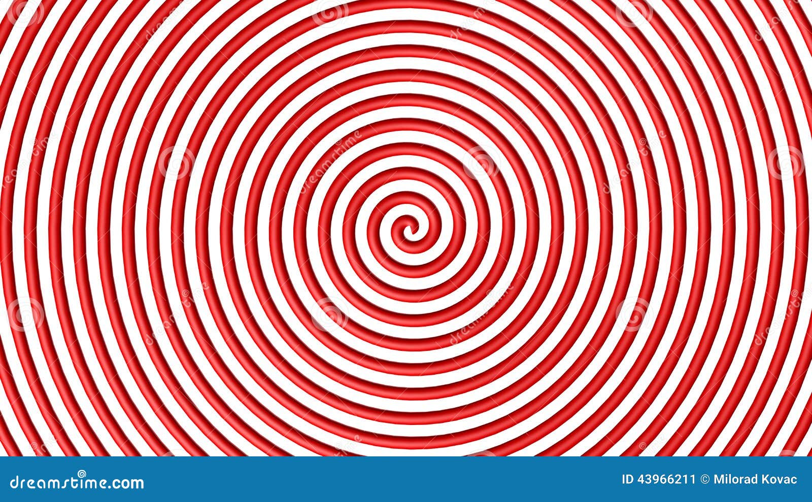 Red and White Hypnotic Circle Stock Illustration - Illustration of ...