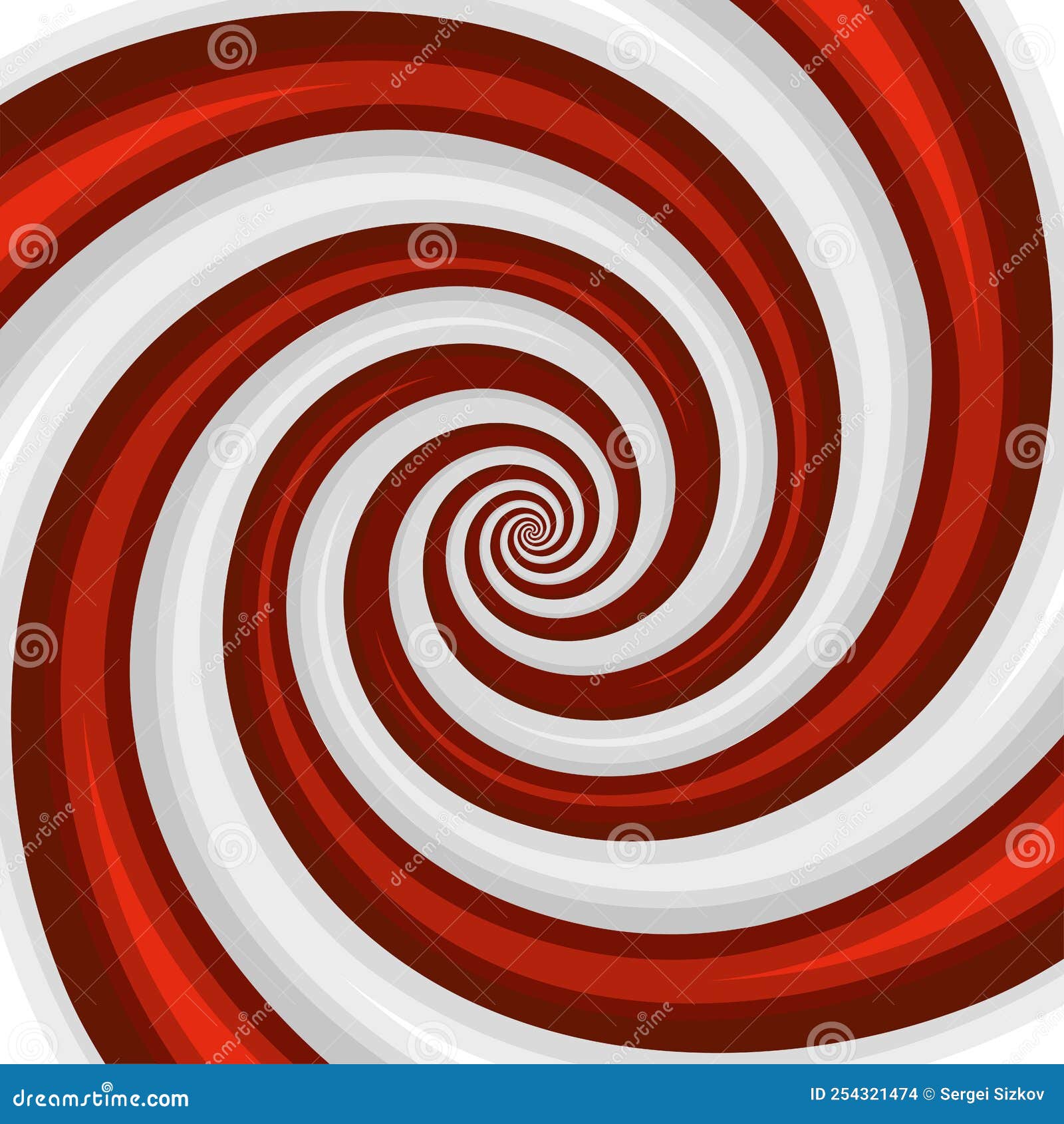 Red and White Hypnotic Spiral Background. Vector Stock Vector ...