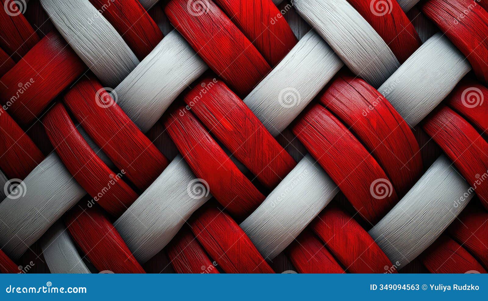 Red and White Interlocking Pattern Background Texture - High-Resolution ...