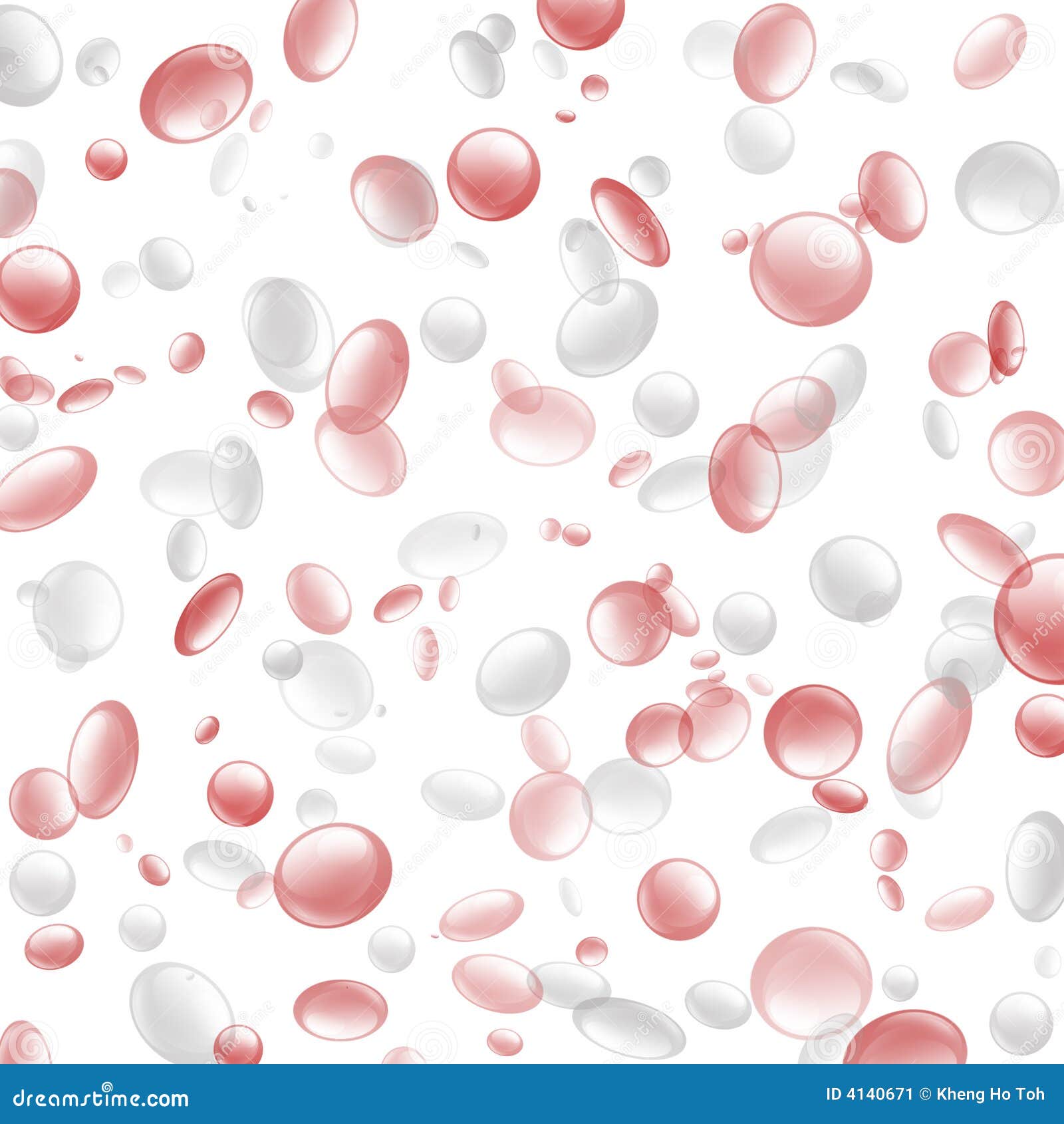Red and White Interspersed Blood Cells Stock Illustration ...