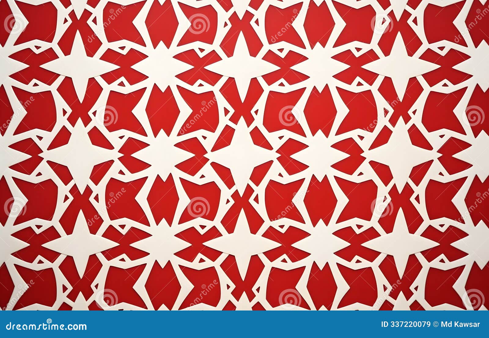 Red and White Islamic Geometric Pattern Stock Illustration ...