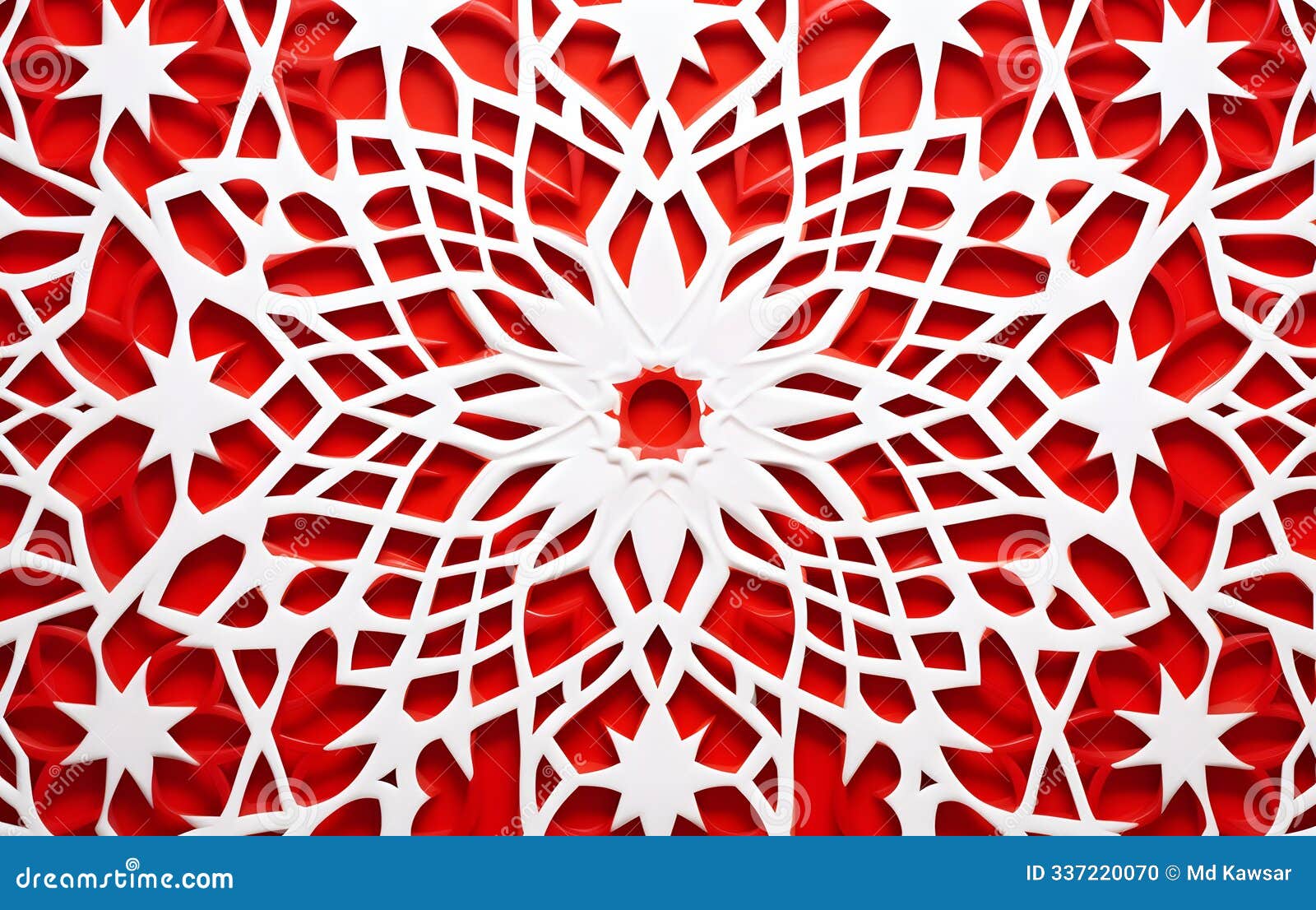 Red and White Islamic Pattern Background for Ramadan Stock Illustration ...