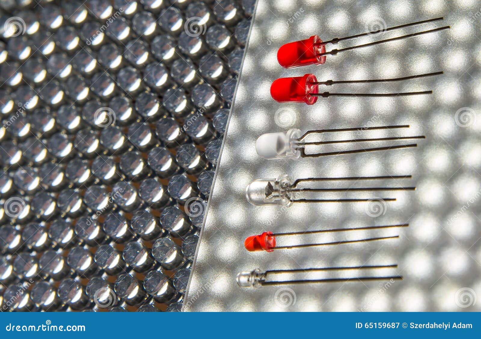 Red and white LED stock image. Image of backgrounds, diode - 65159687