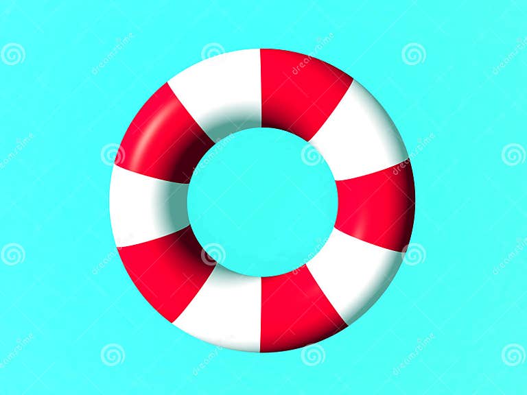 Red and White Life Guard Ring Stock Illustration - Illustration of ...