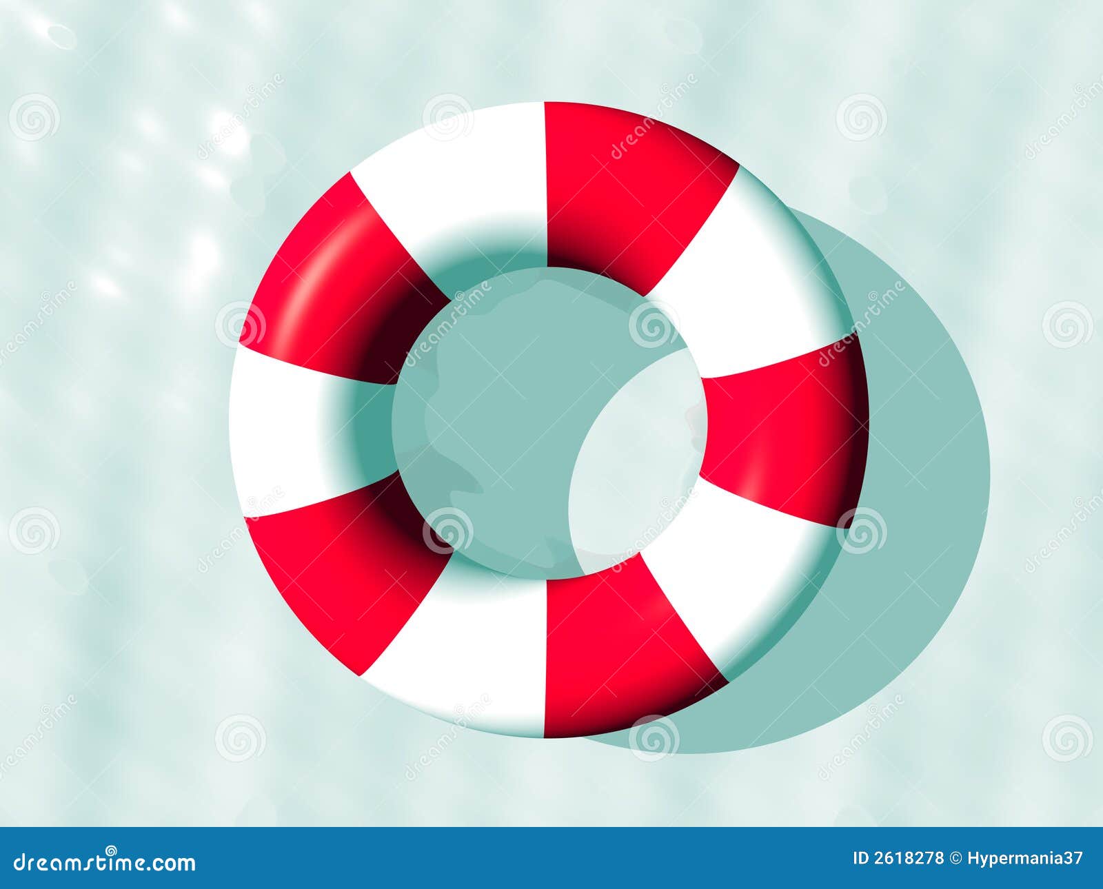 Red and White Life Guard Ring Stock Illustration - Illustration of ...