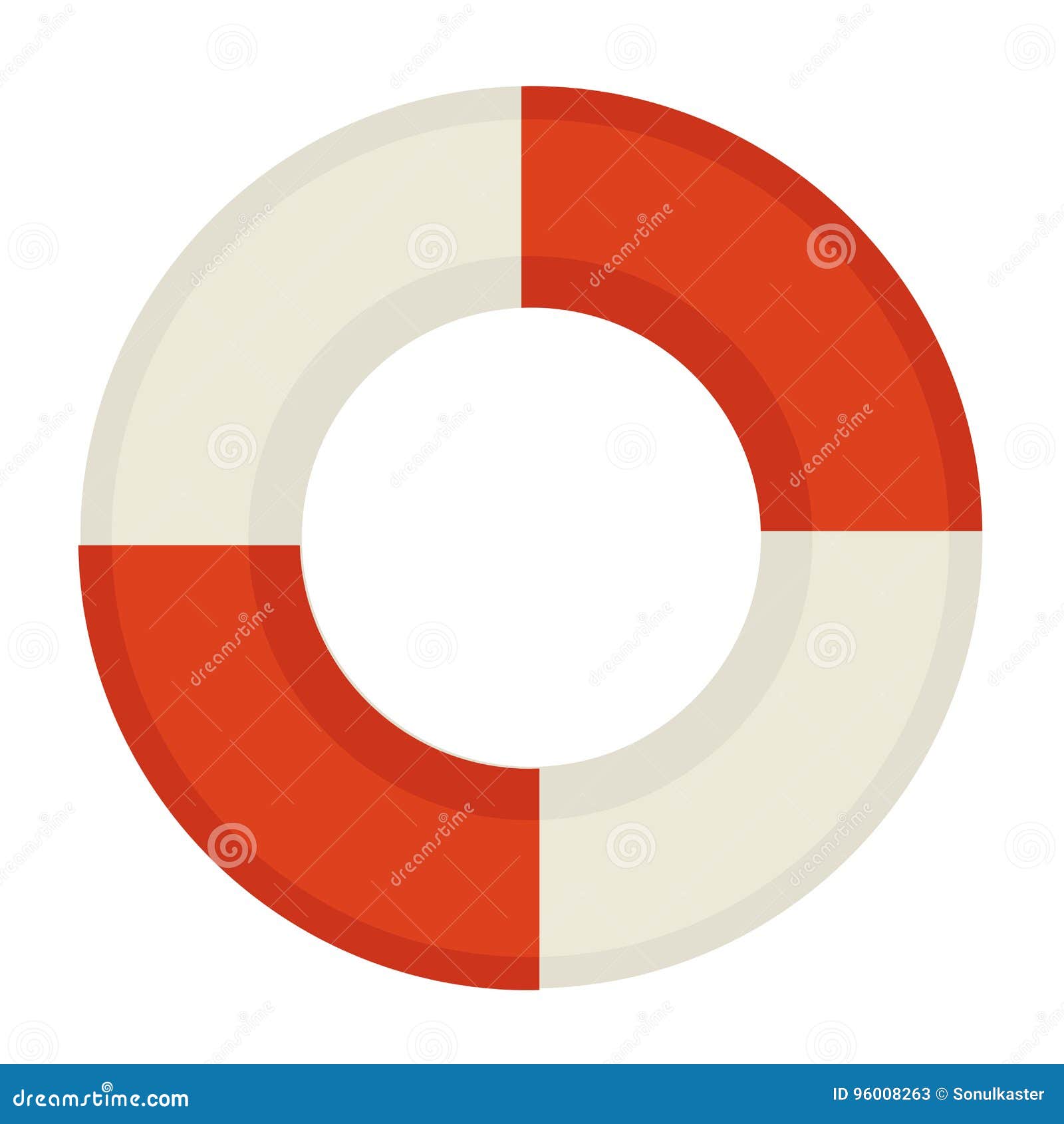 Red And White Flotation Ring Ship Device Vector | CartoonDealer.com ...