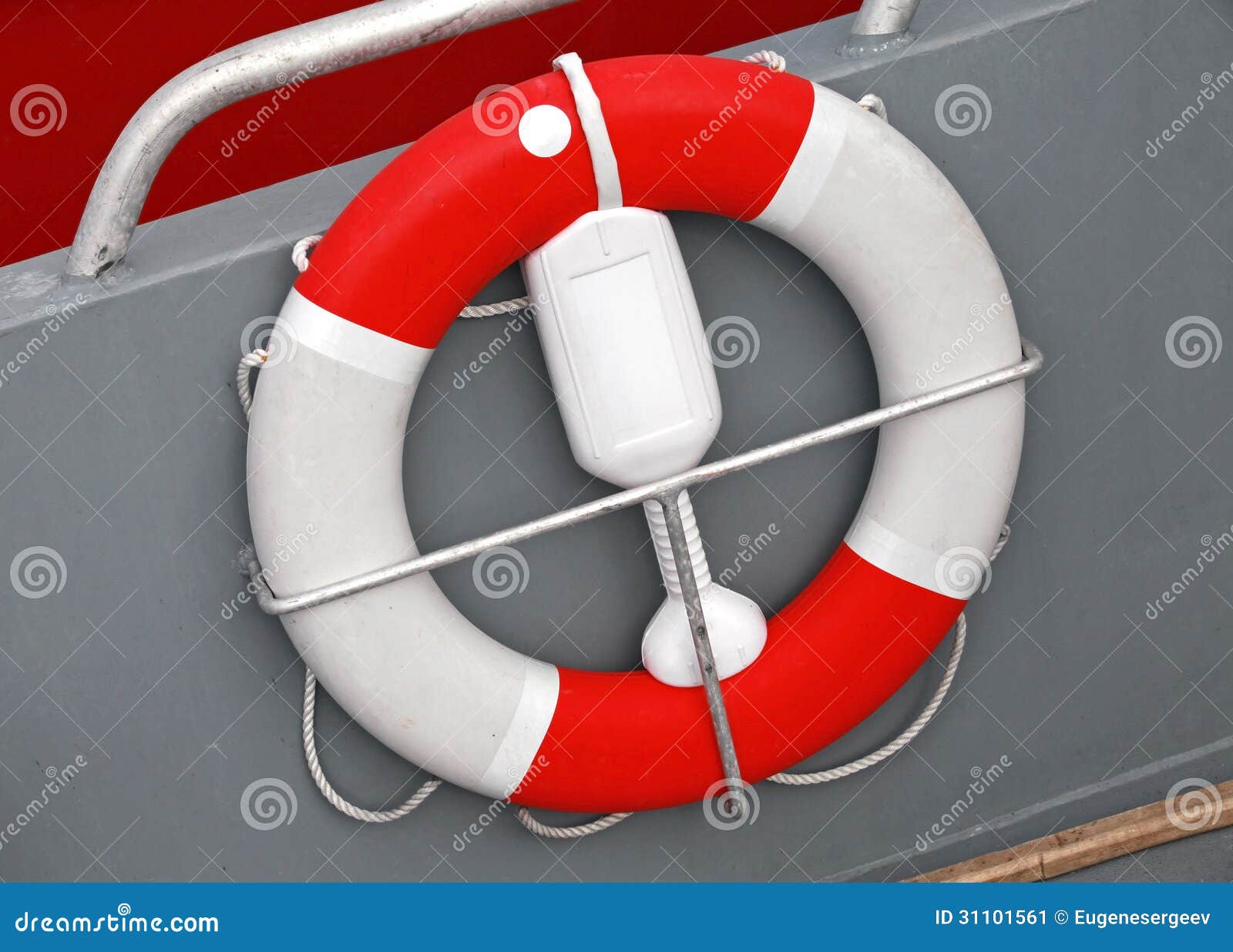 Red and White Lifebuoy with Rope Stock Image - Image of maritime ...