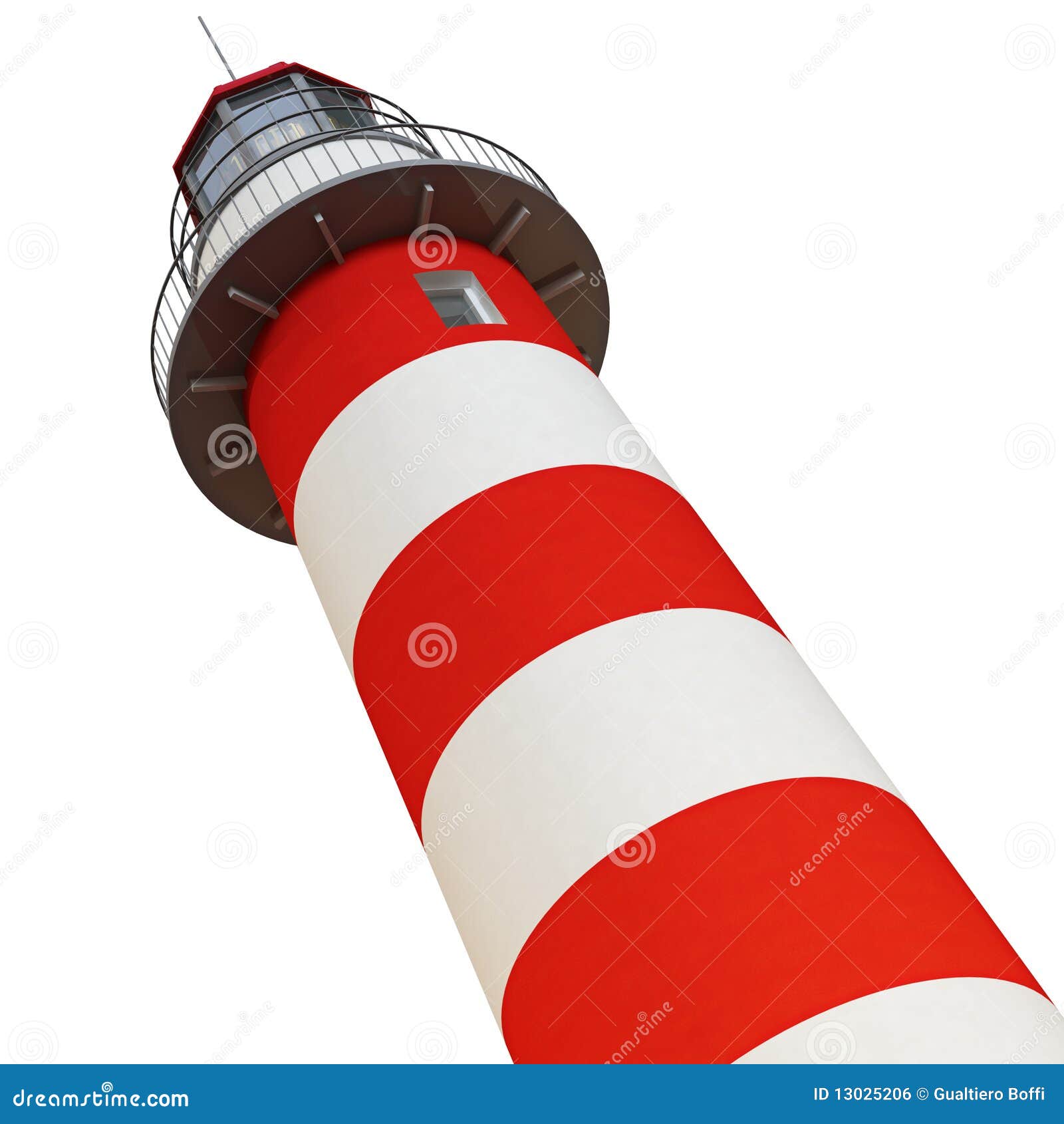 Red and white lighthouse stock illustration. Illustration of lighthouse ...