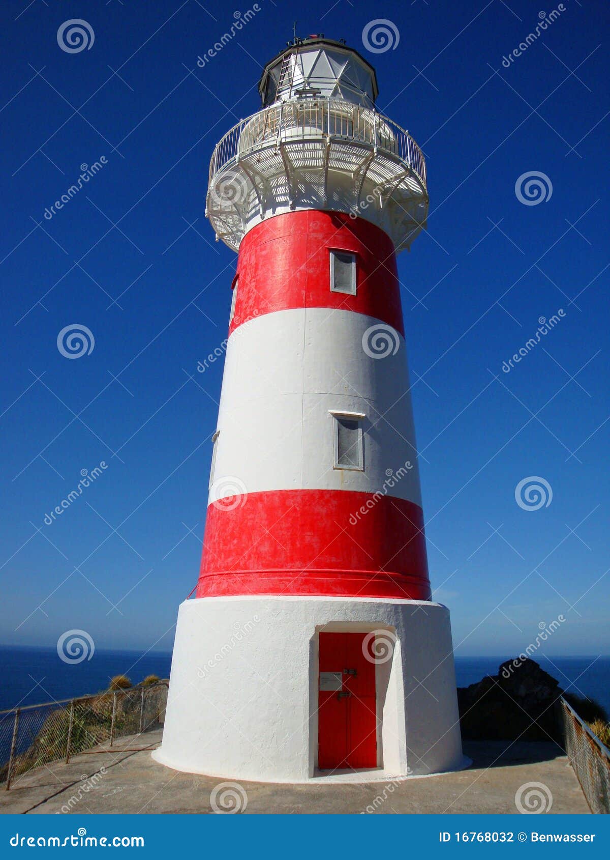 Red and white lighthouse stock photo. Image of seaside - 16768032