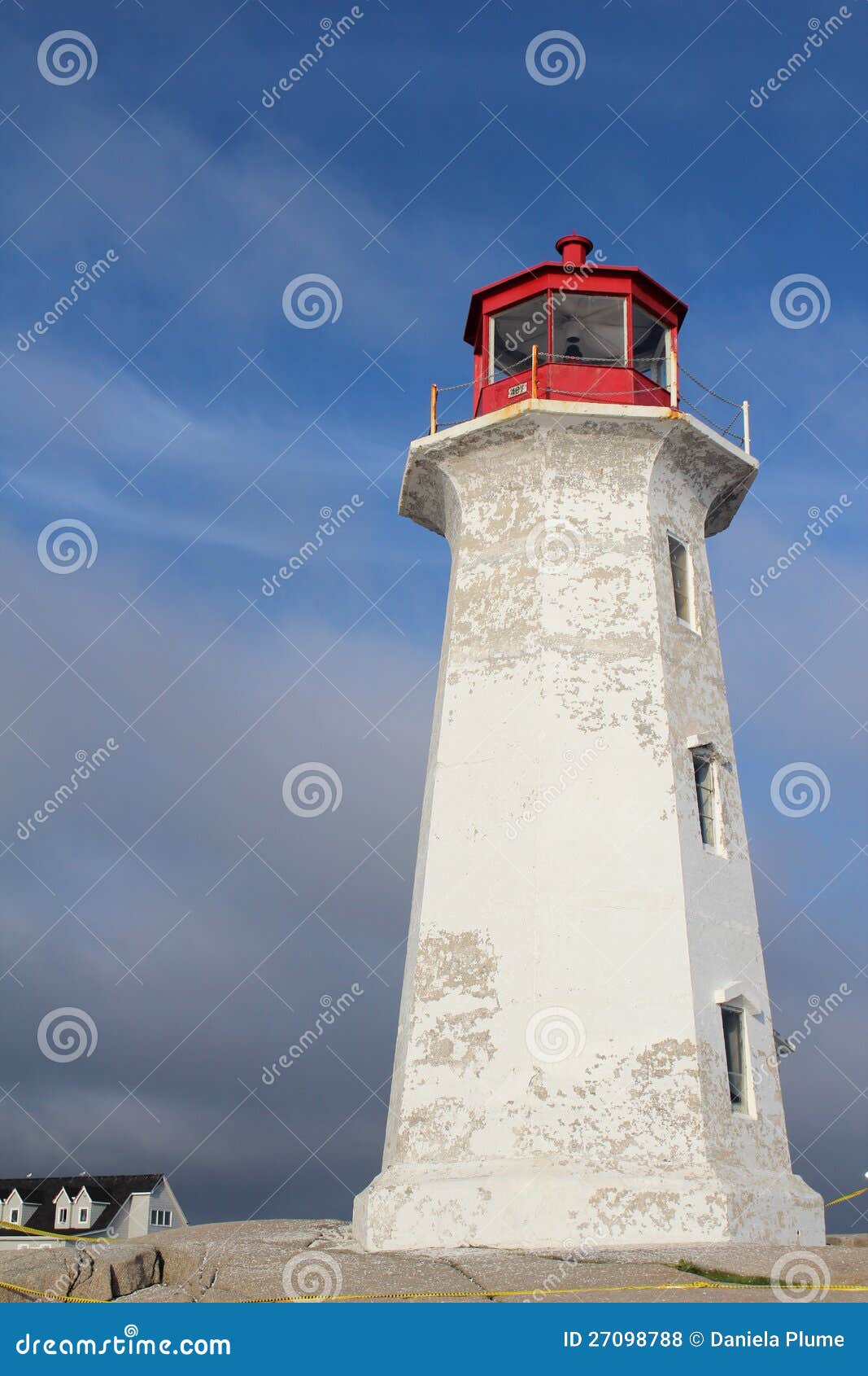 Red and white lighthouse stock photo. Image of peggys - 27098788