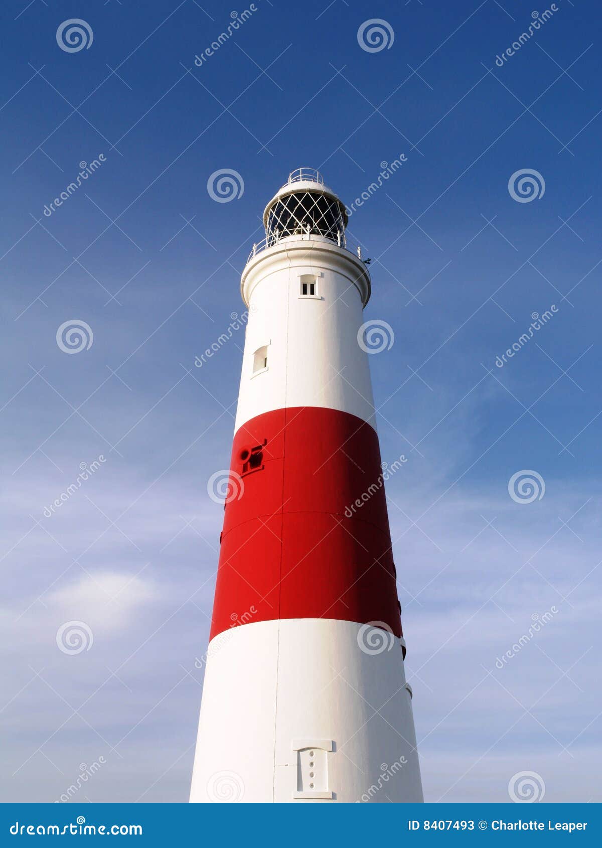 Red & White Lighthouse stock image. Image of attraction - 8407493