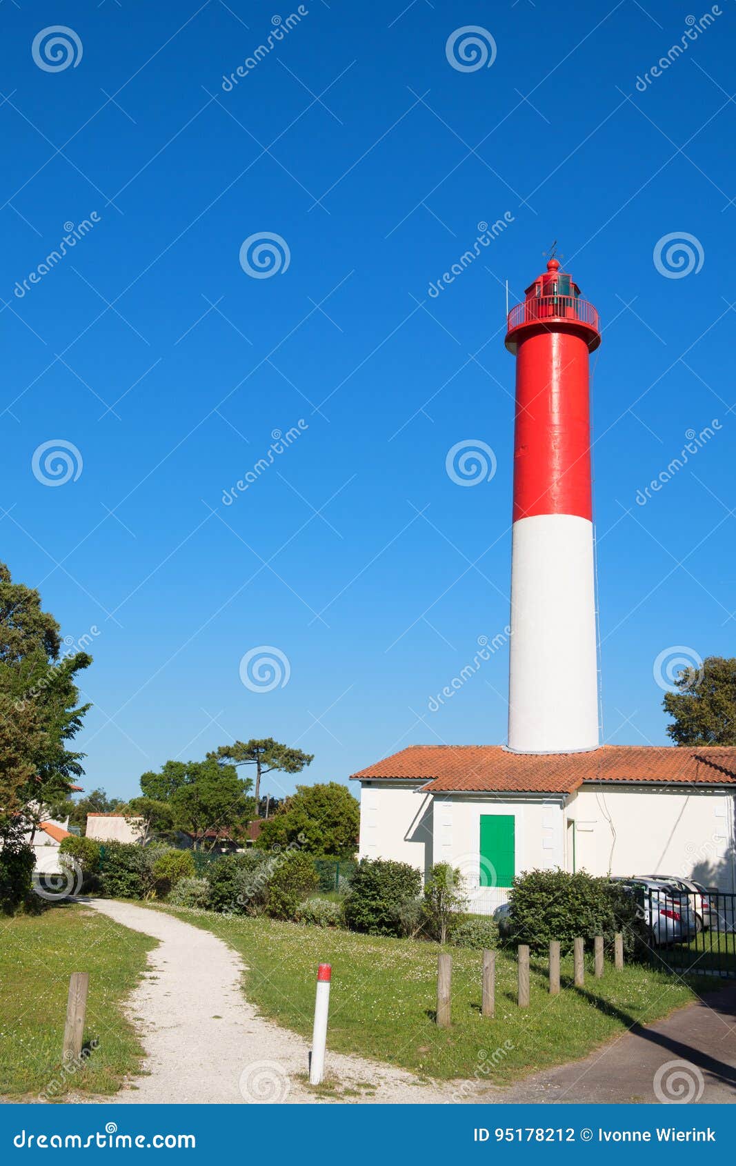 Red and white lighthouse stock photo. Image of classic - 95178212