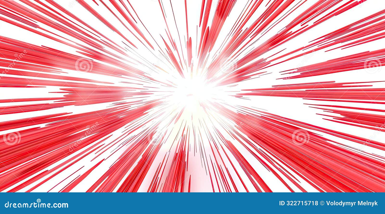 Red and White Lines Radiating Outwards from Central White Point ...