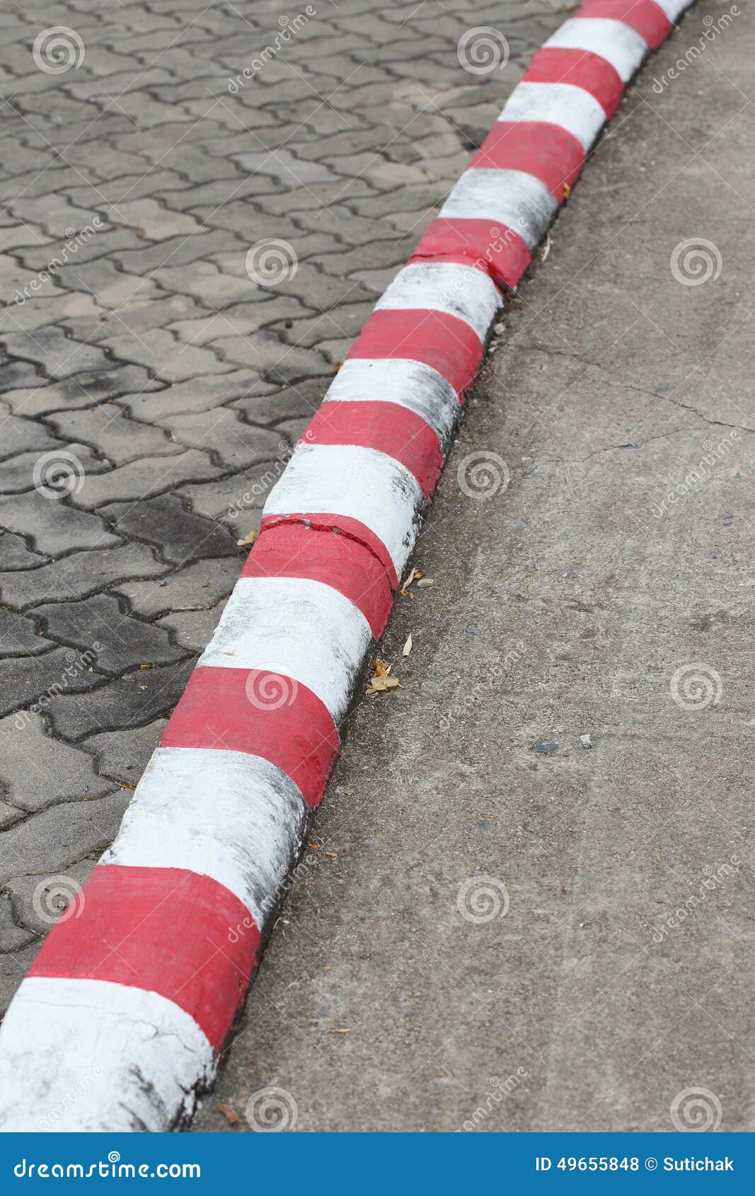 Red and white marking sign stock photo. Image of urban - 49655848