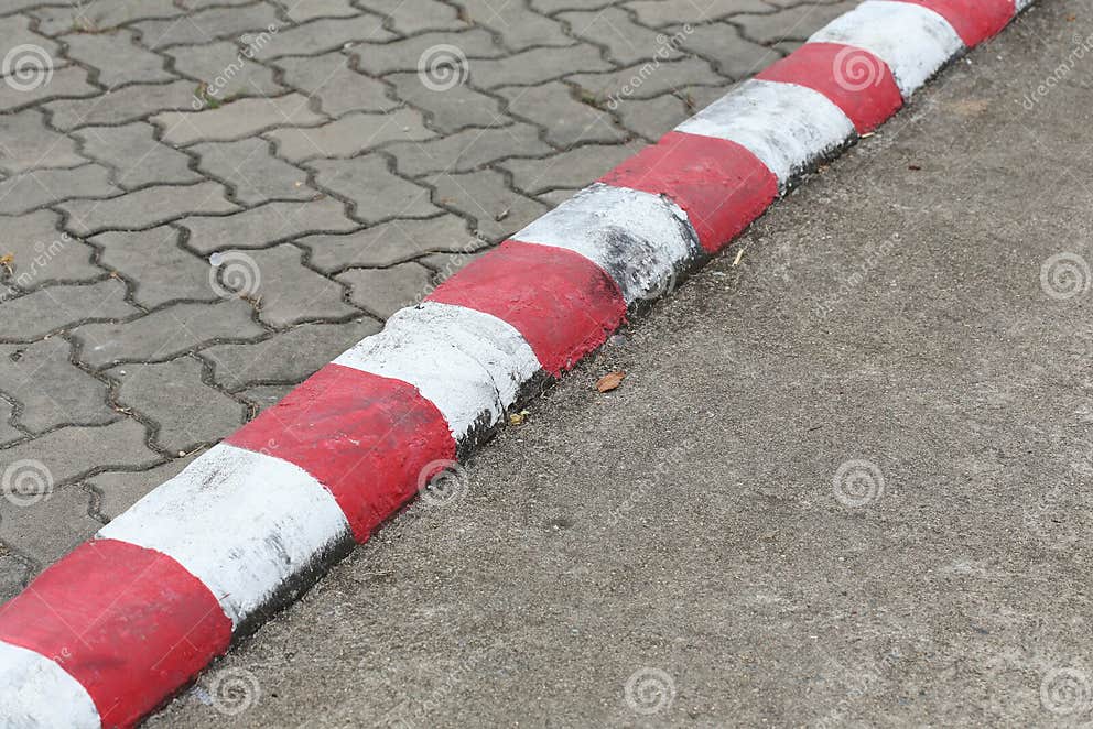 Red and white marking sign stock image. Image of white - 49656463