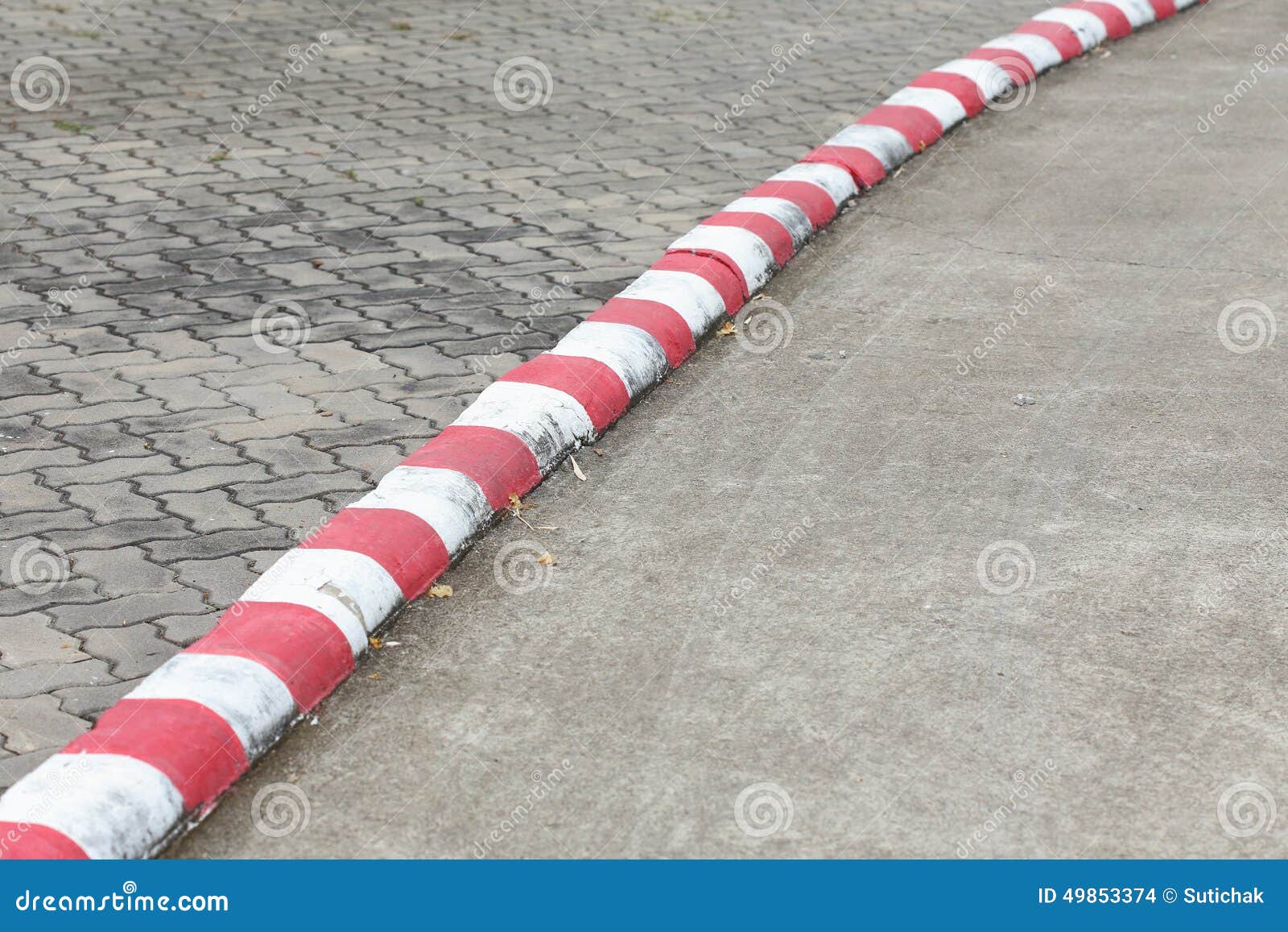 Red and white marking sign stock photo. Image of warning - 49853374