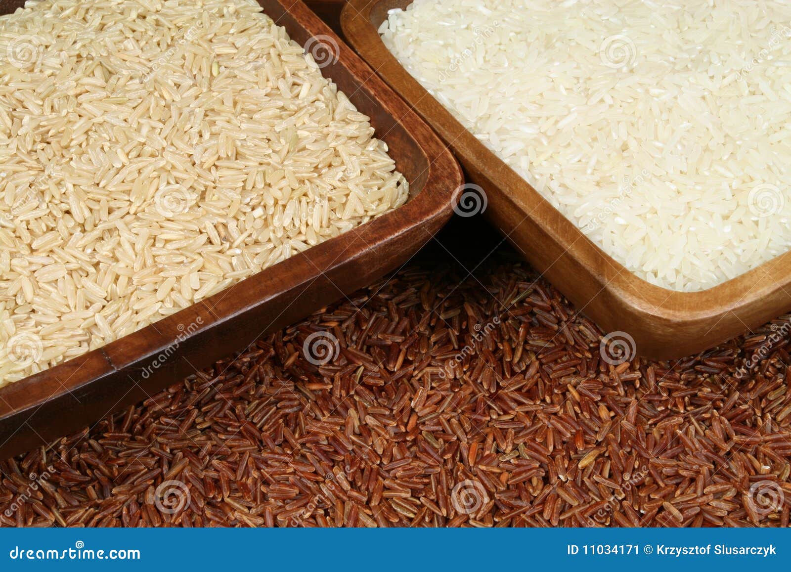 Red, White and Natural Rice Stock Image - Image of food, rice: 11034171