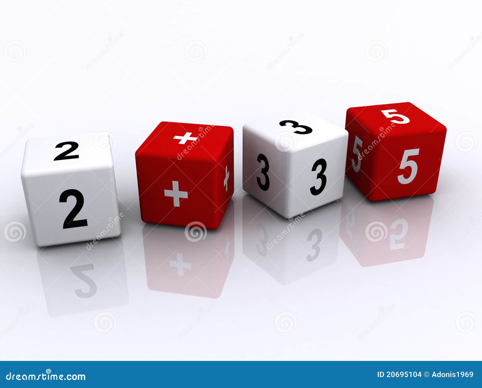 Red and white number cubes stock photo. Image of white - 20695104
