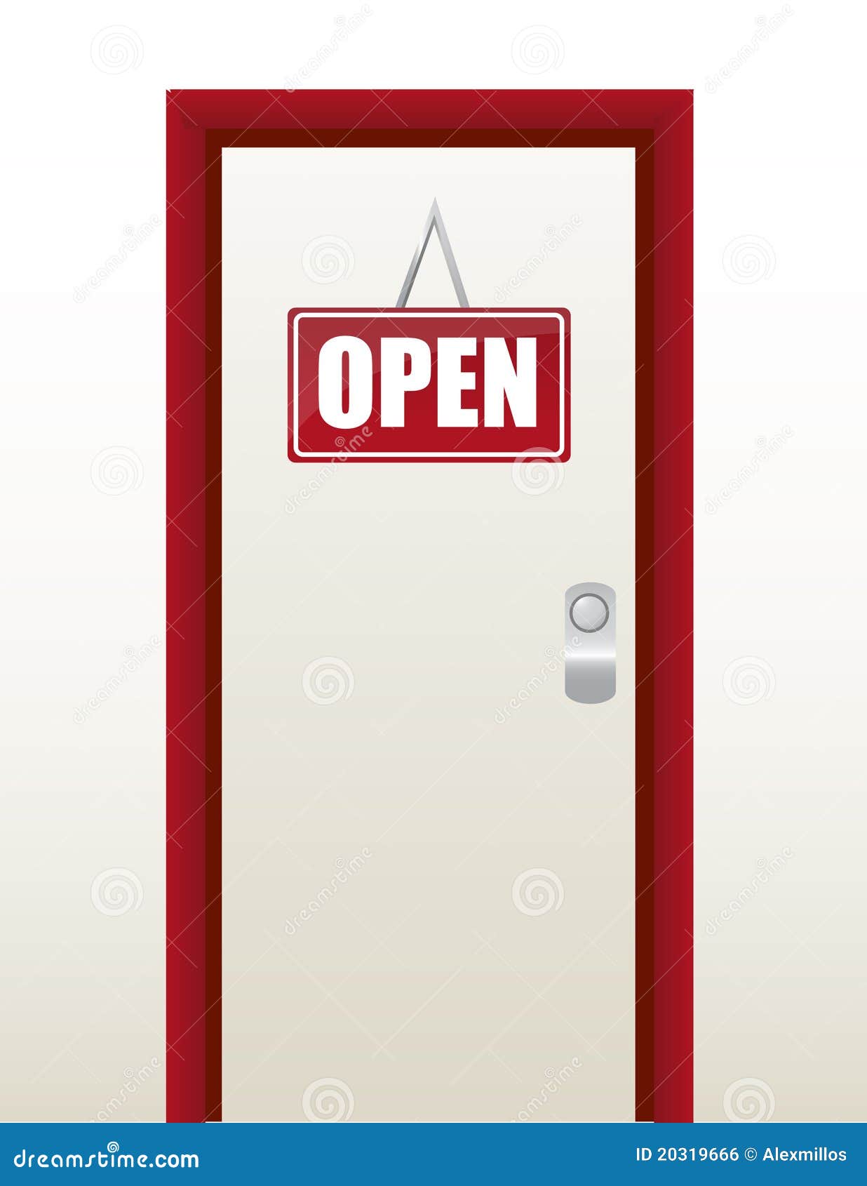 Red and white open sign stock illustration. Illustration of concept ...