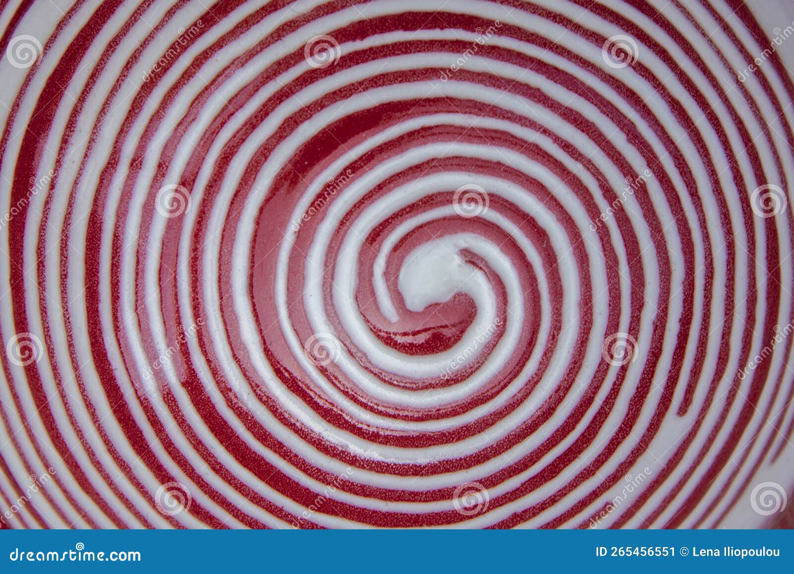 Red White Painted Spiral Like a Labyrinth Stock Image - Illustration of ...