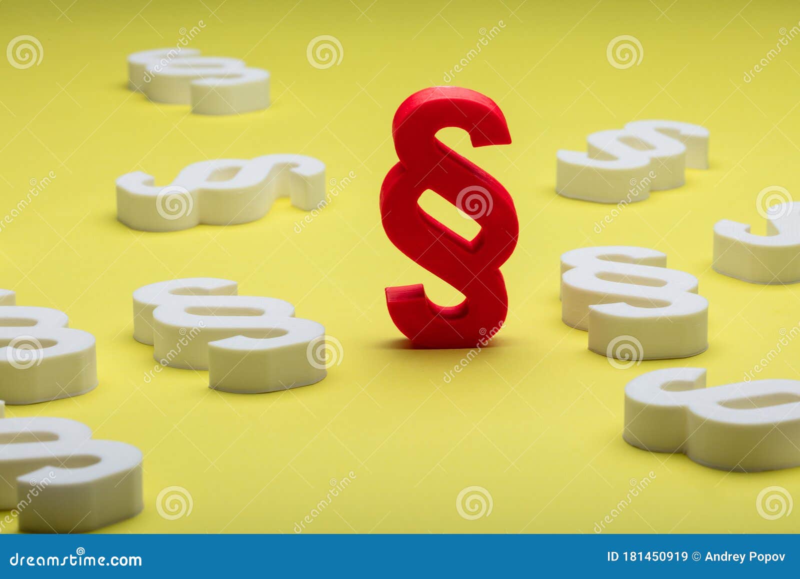 Red and White Paragraph Symbol on Yellow Backdrop Stock Image - Image ...