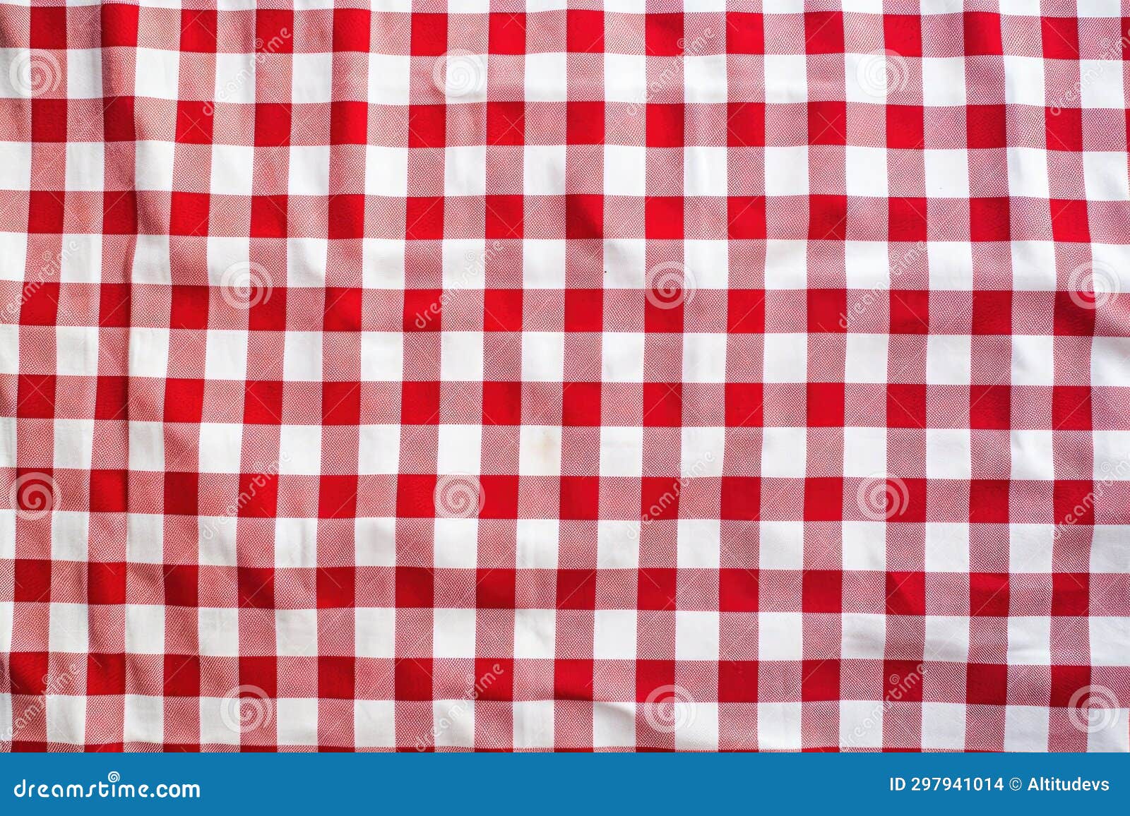 Red and White Plaid Tablecloth Texture with Crumpled Effect Stock Photo ...