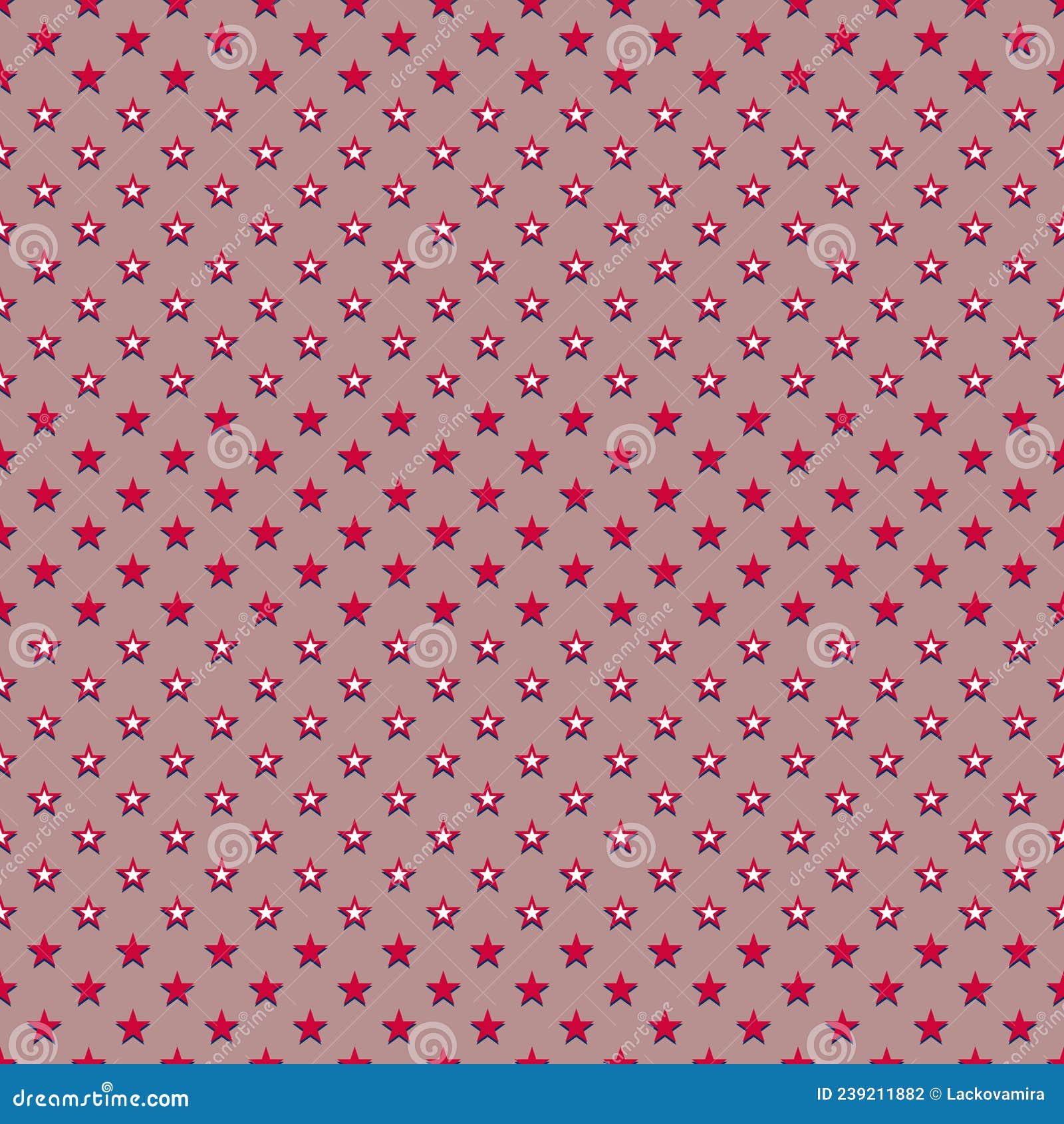 Red and White 5 Pointed Stars Forming Striped Texture on Greyish Red Background. Abstract ...