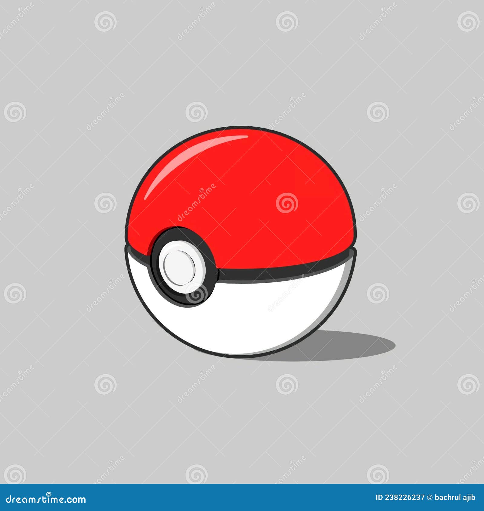 Red white pokemon ball stock illustration. Illustration of screenshot ...