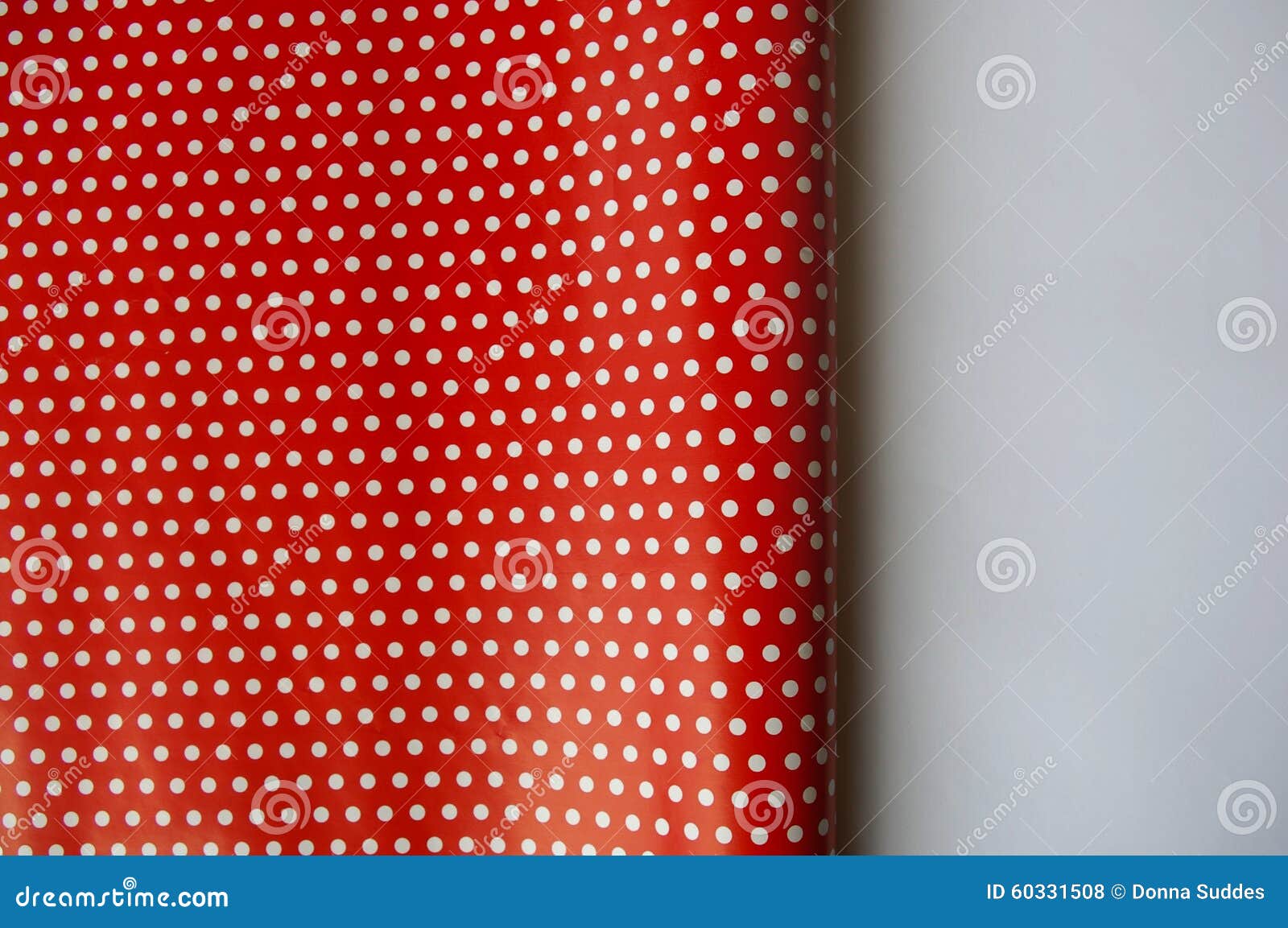 Red and White Polka Dots Wrapping Paper Stock Photo - Image of presents ...