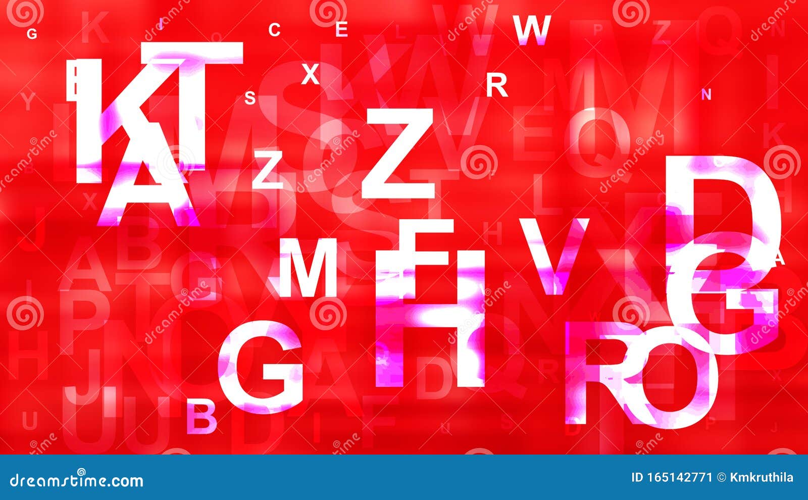 Red and White Random Alphabet Letters Background Graphic Stock Vector ...