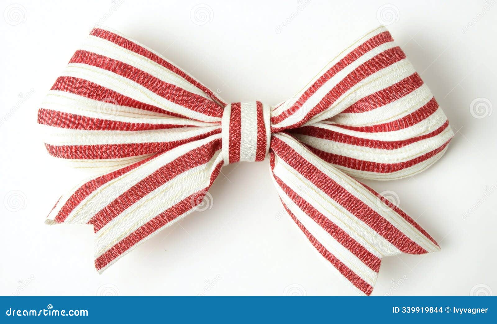 A Red and White Ribbon Bow is Tied in a Bow Stock Photo - Image of ...