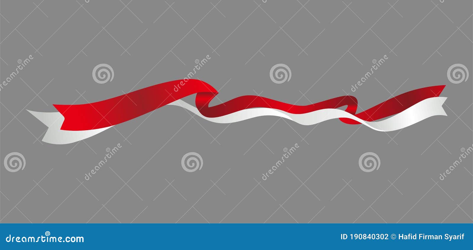 Red and White Flowing Ribbon Template Vector Stock Vector ...