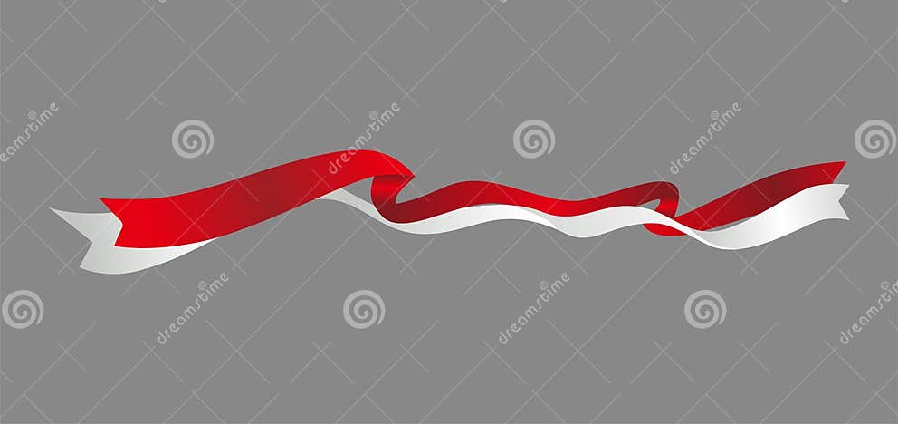 Red and White Flowing Ribbon Template Vector Stock Vector ...